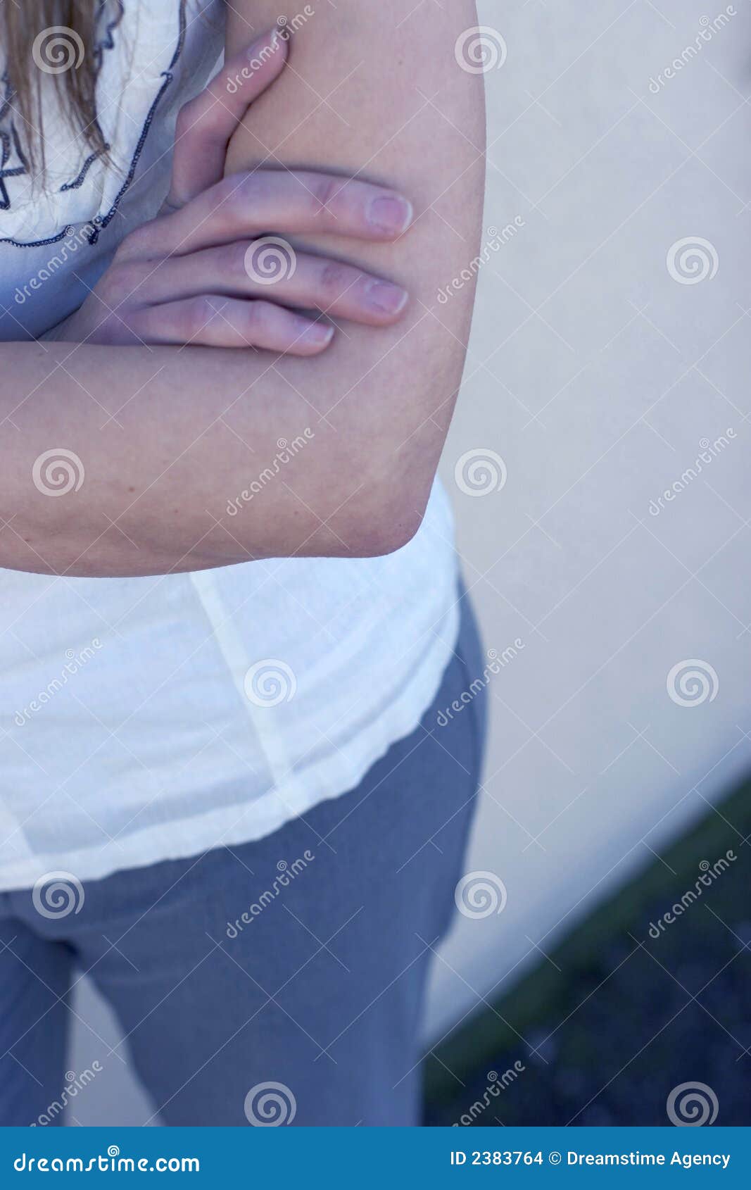 Woman s Arms Folded stock photo. Image of closeup, firm - 2383764