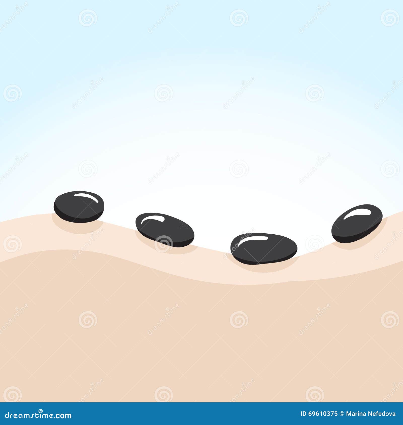 Woman S Back Having Spa Stone Treatment Stock Illustration ...