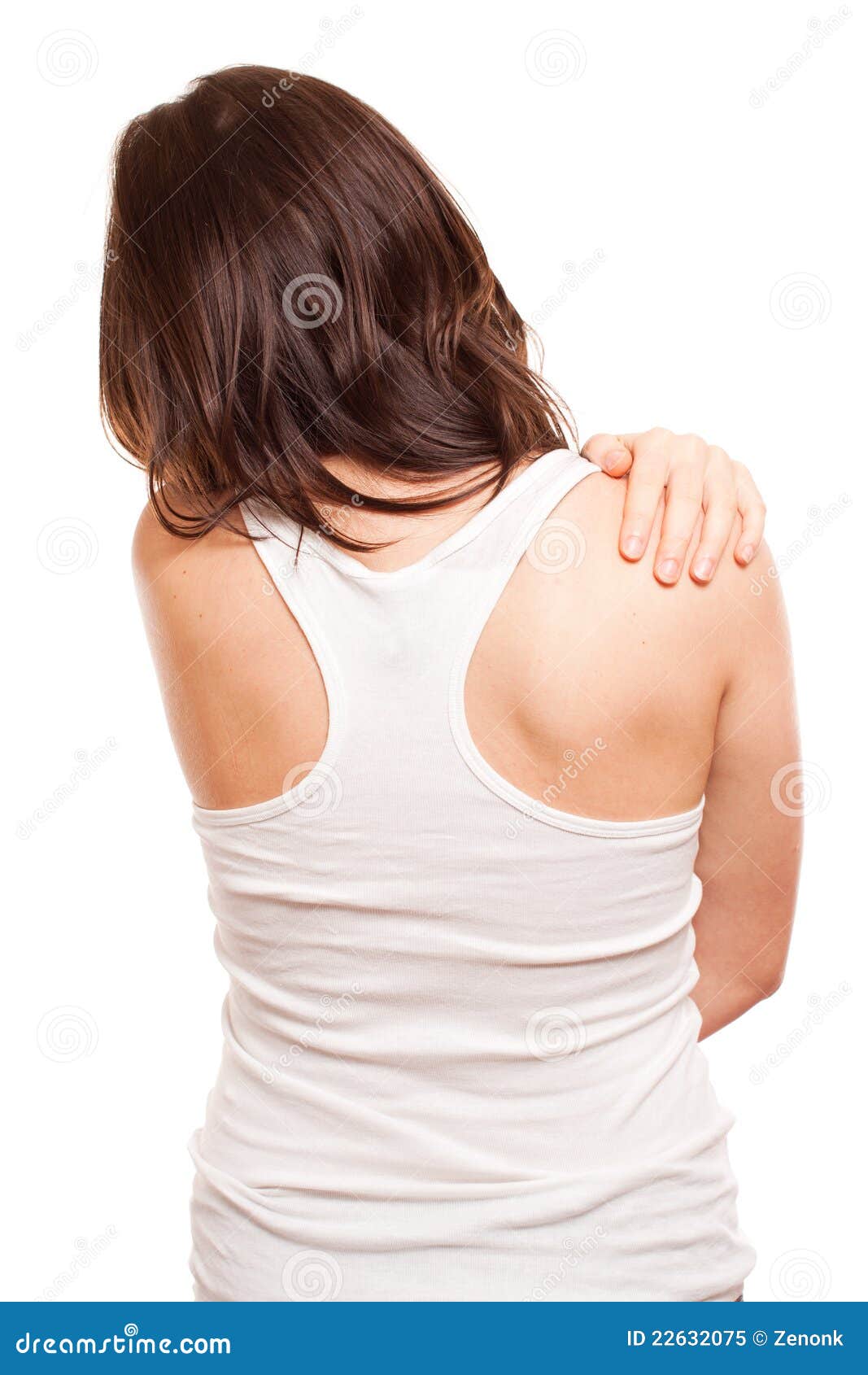 Woman`s back in pain stock image. Image of pain, massage - 22632075