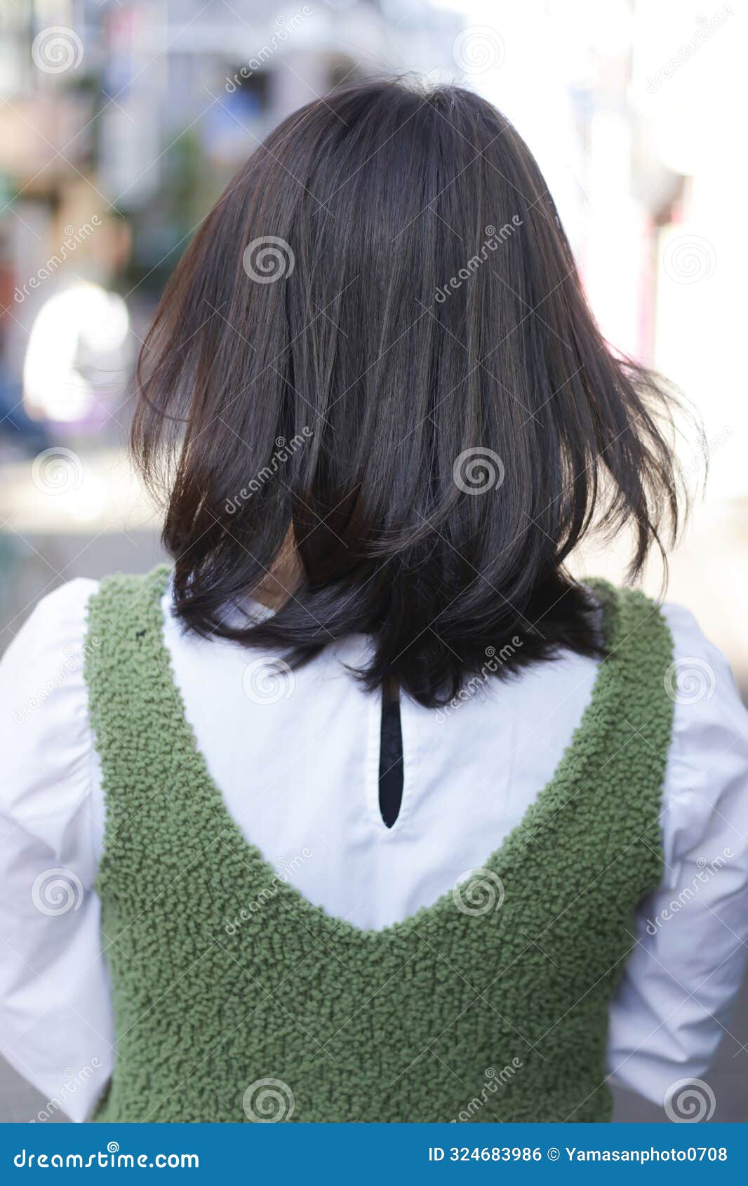 Woman s back view stock photo. Image of working, casual - 324683986