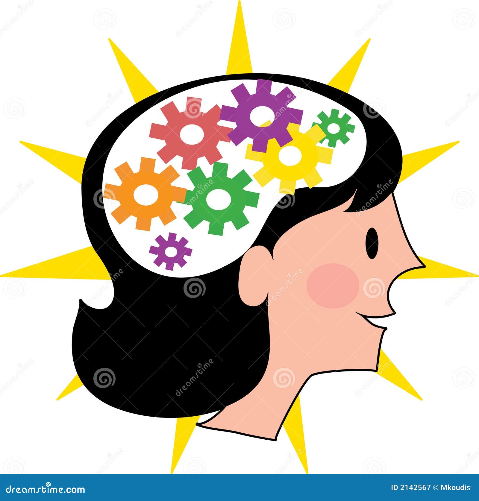 A Woman s Brain stock vector. Illustration of child, smart - 2142567