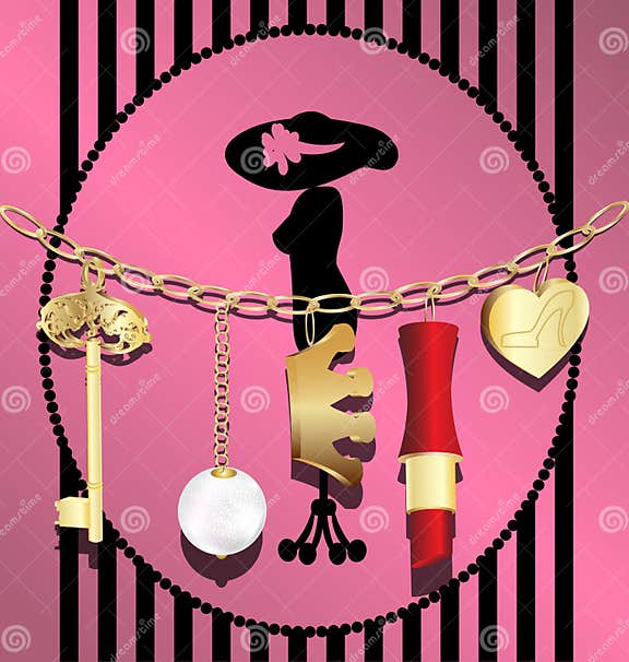 Woman s chain stock vector. Illustration of chain, dressing - 19961399