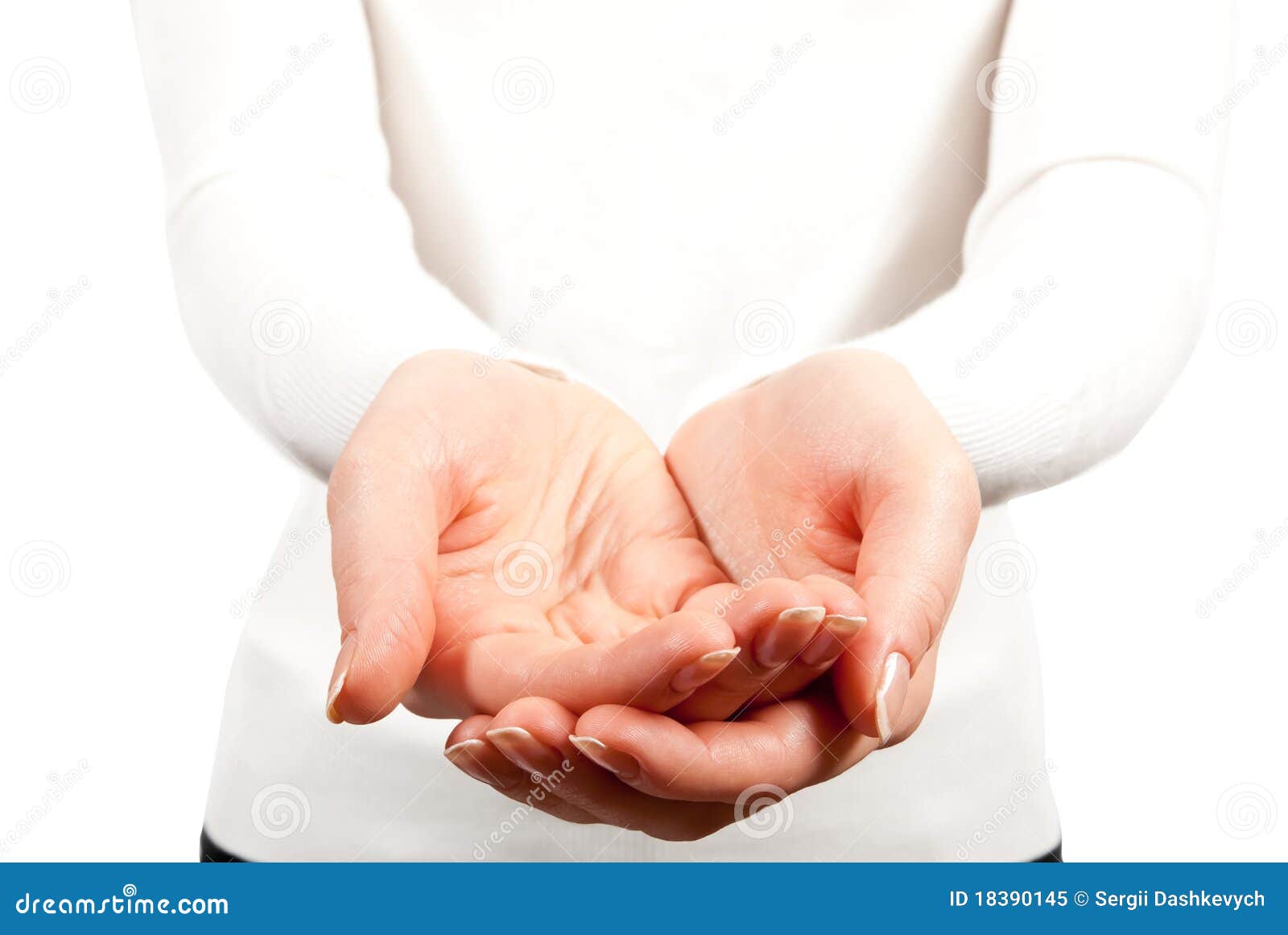 Woman's Cupped Hands Royalty Free Stock Photo - Image: 18390145