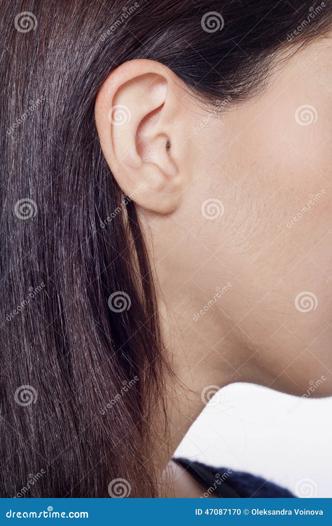 Woman s ear stock photo. Image of brown, young, healthy - 47087170