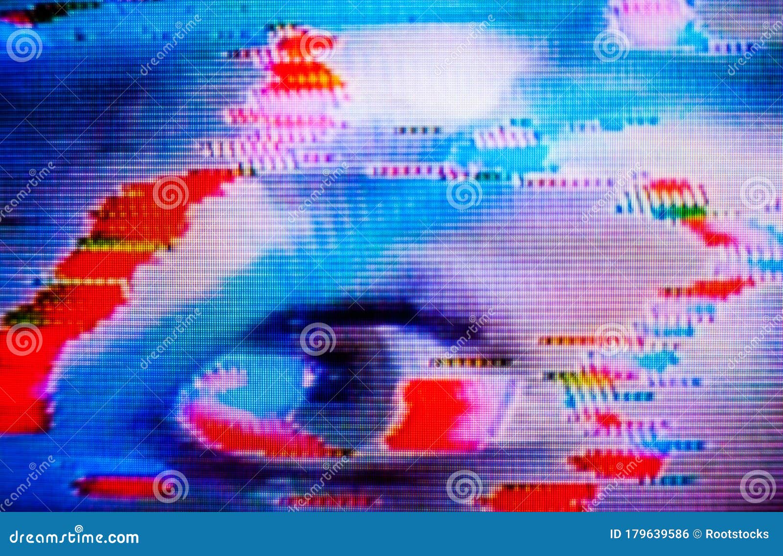 Woman`s Eye on the Screen. Glitch Stock Photo - Image of glare ...