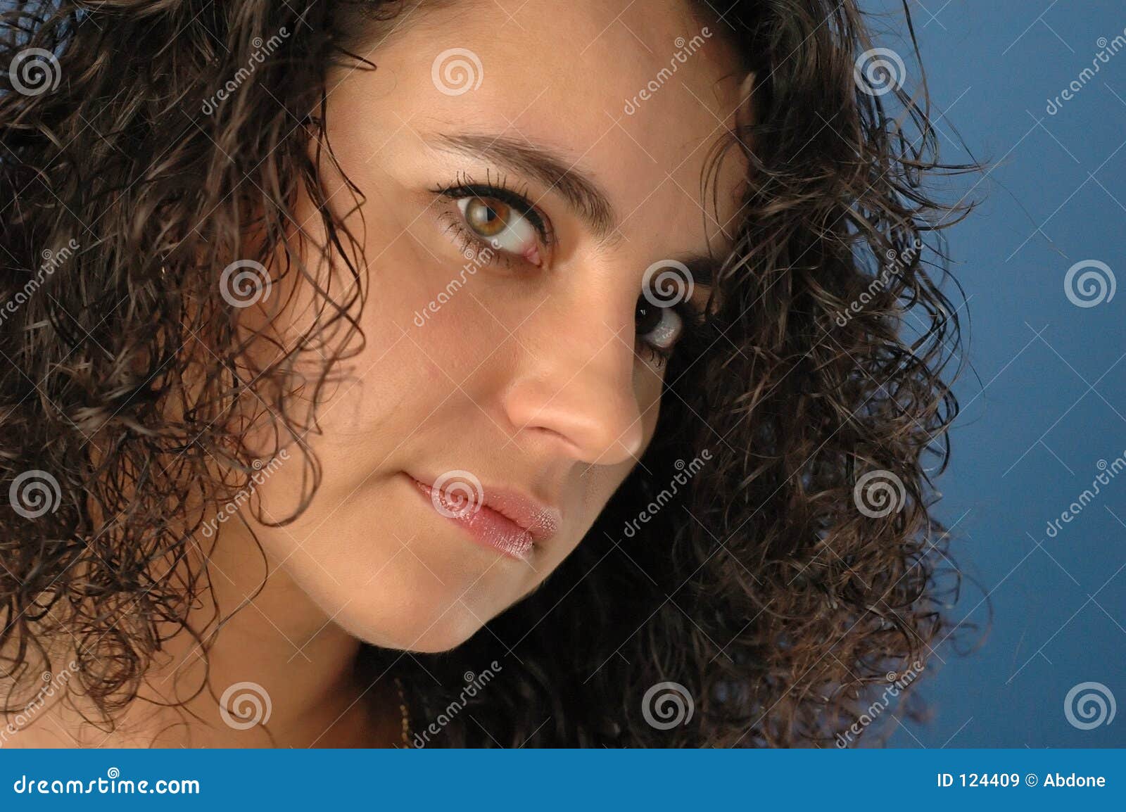 Woman s face stock image. Image of girl, camera, fluffy - 124409