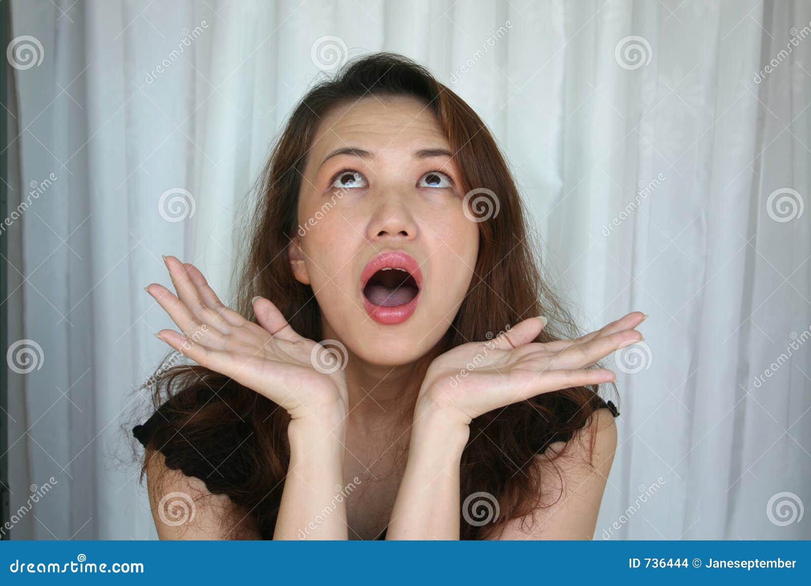 Woman s face expression stock photo. Image of shock, face - 736444