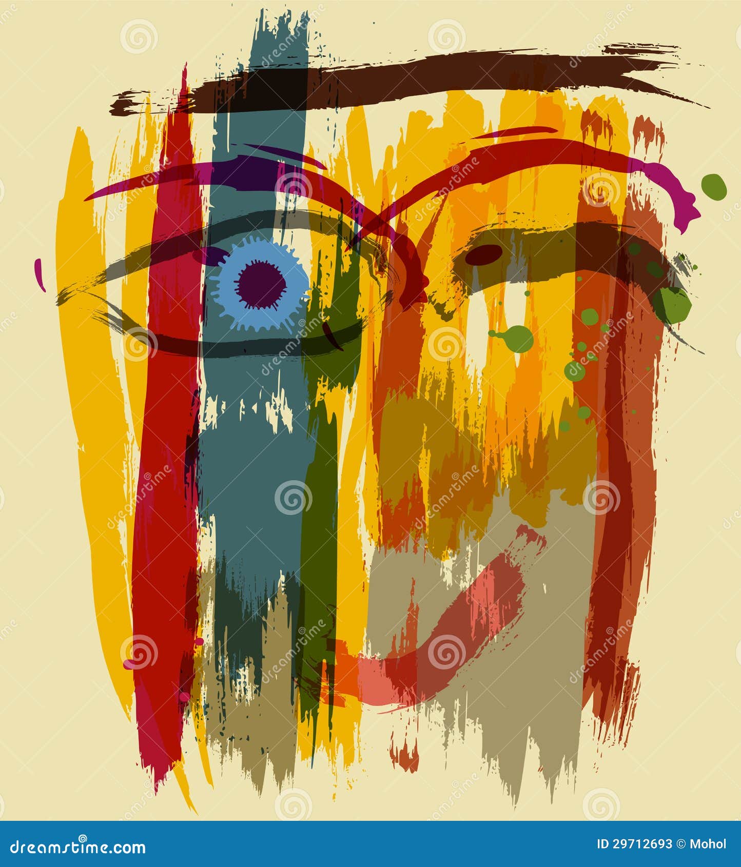 Abstract woman stock vector. Illustration of bright, color - 29712693