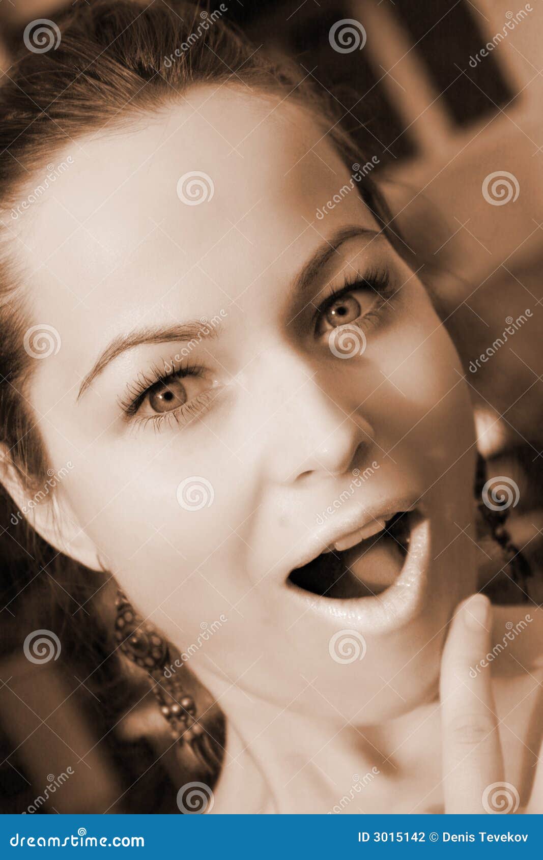 Woman s face surprised stock photo. Image of elegance - 3015142