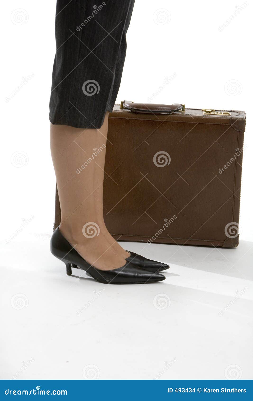 Woman's Feet With Brief Case Stock Photo | CartoonDealer.com #493434