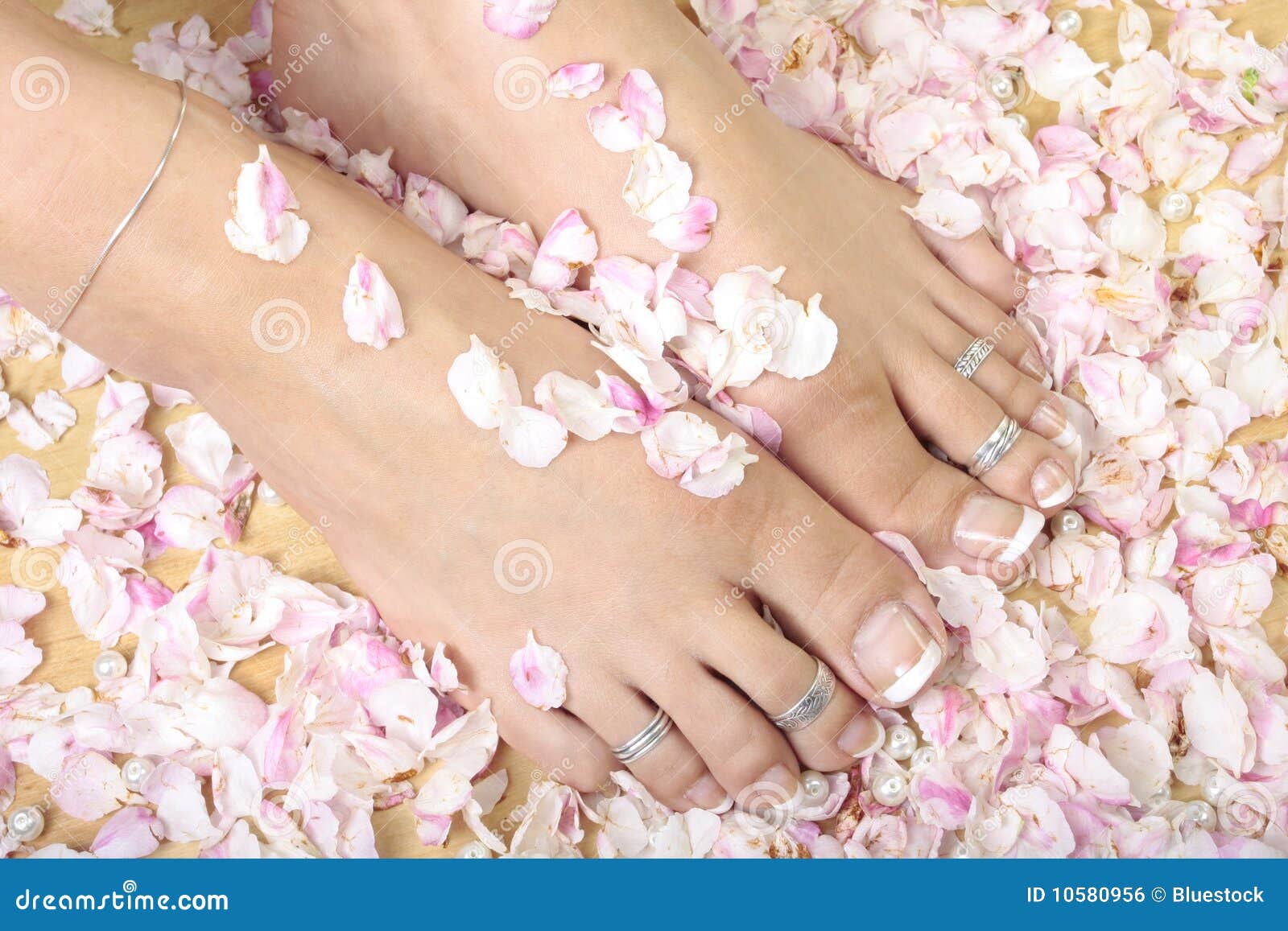 Woman S Feet and Rose Petals Stock Photo - Image of therapeutic, feet ...