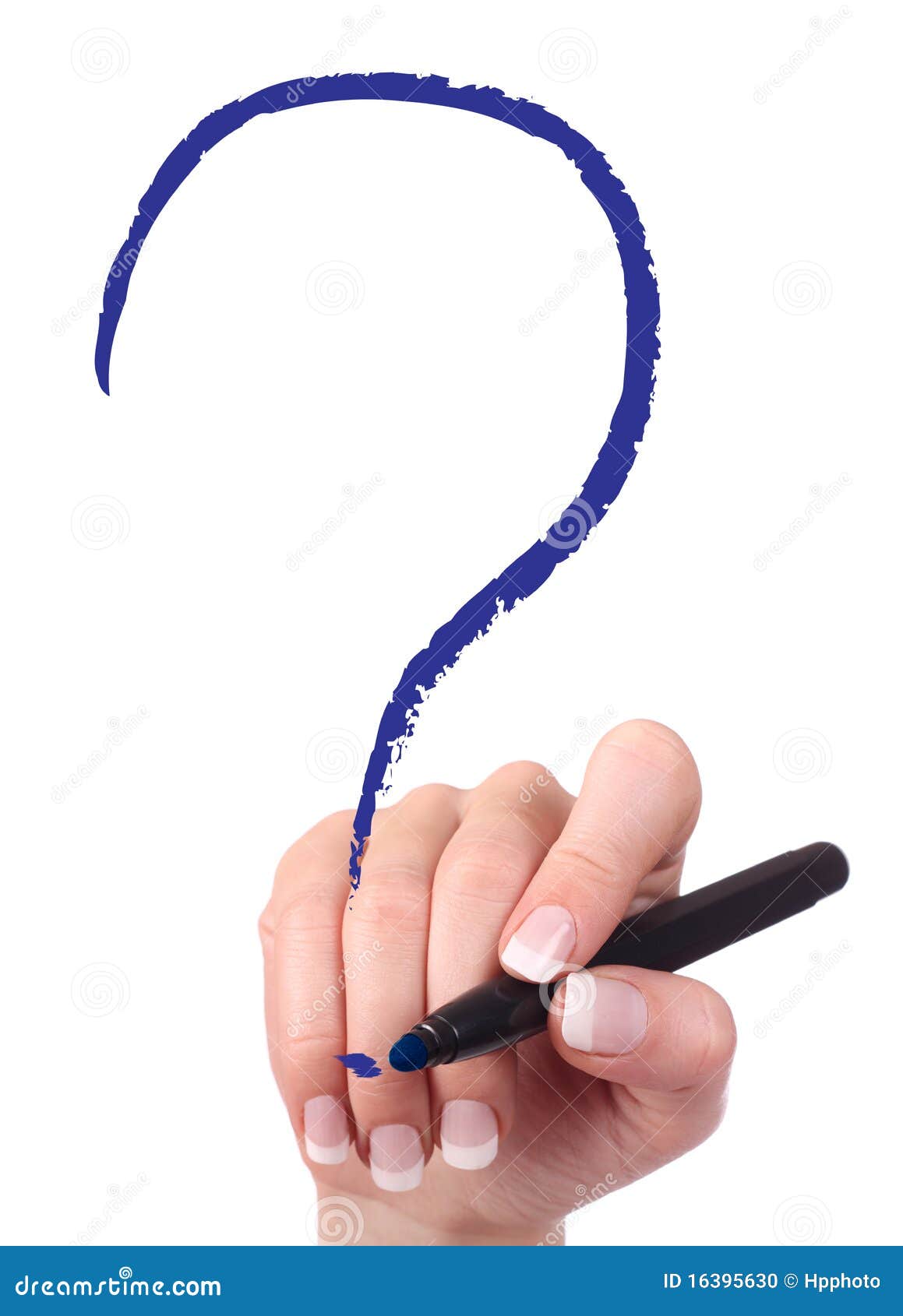Woman S Finger Drawing Question Mark Stock Photo - Image of signal ...