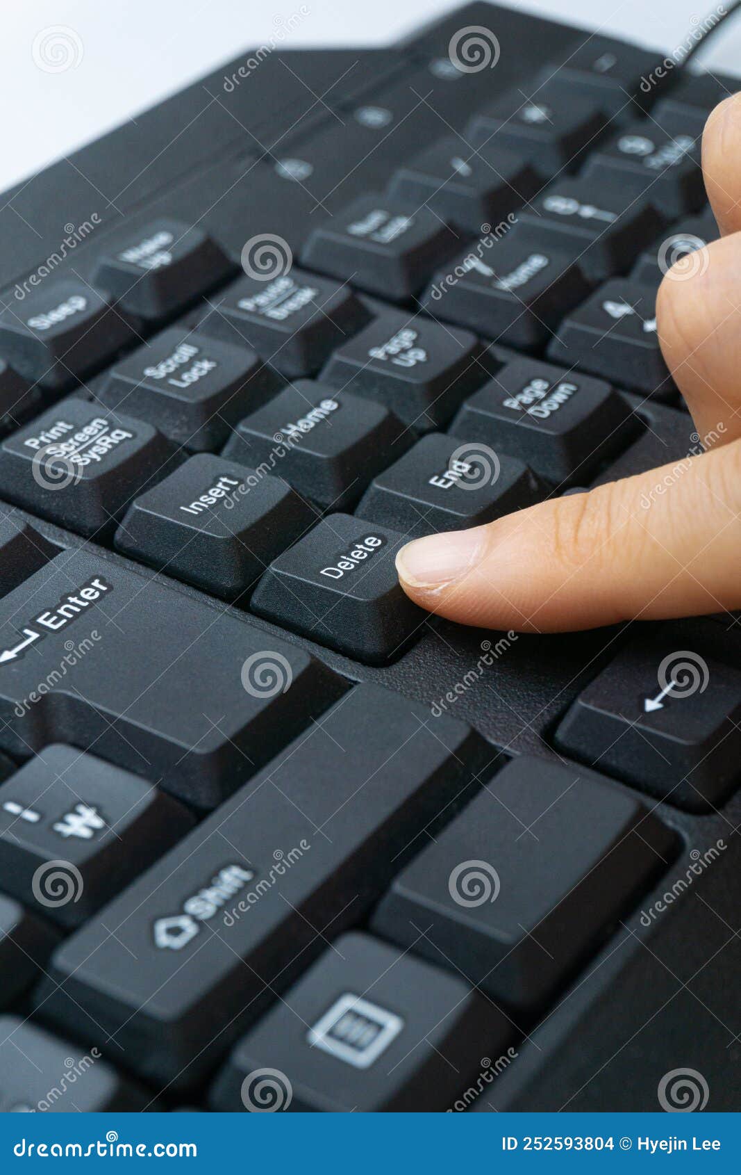 Finger Holding Computer Keyboard Stock Photo - Image of keyboard ...