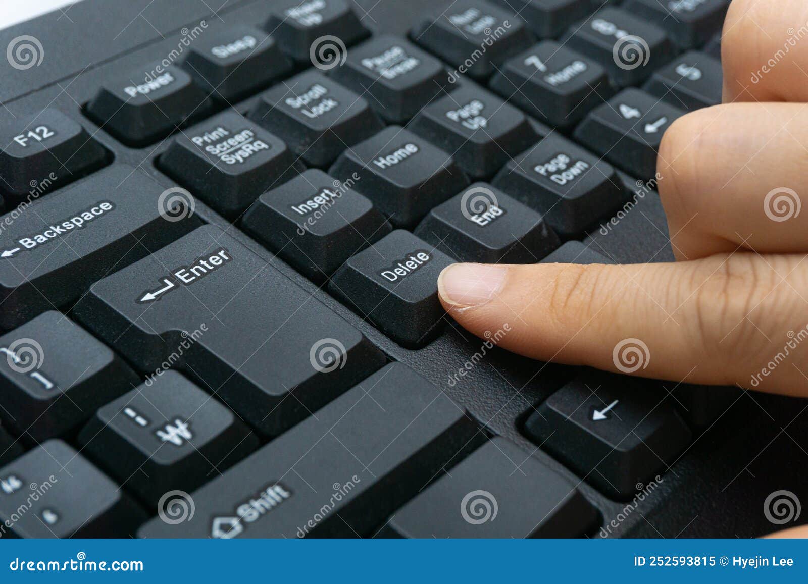 Finger Holding Computer Keyboard Stock Image - Image of brand, woman ...