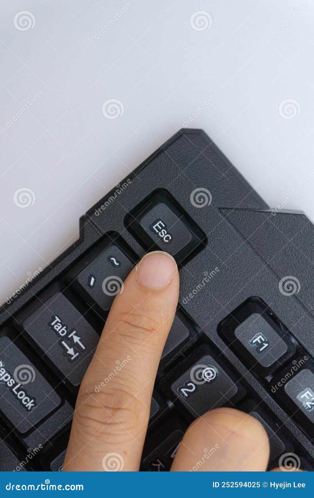 Finger Holding Computer Keyboard Stock Image - Image of human ...