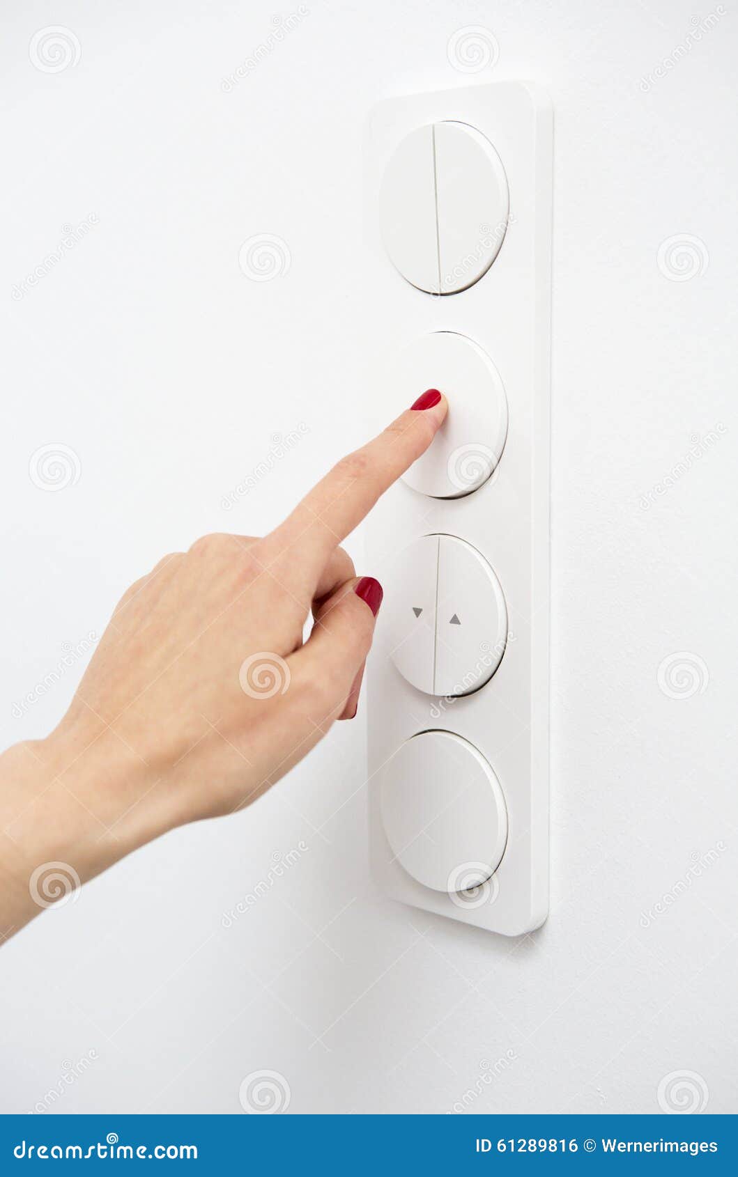 Woman S Finger on Light Switch Stock Photo - Image of residential ...