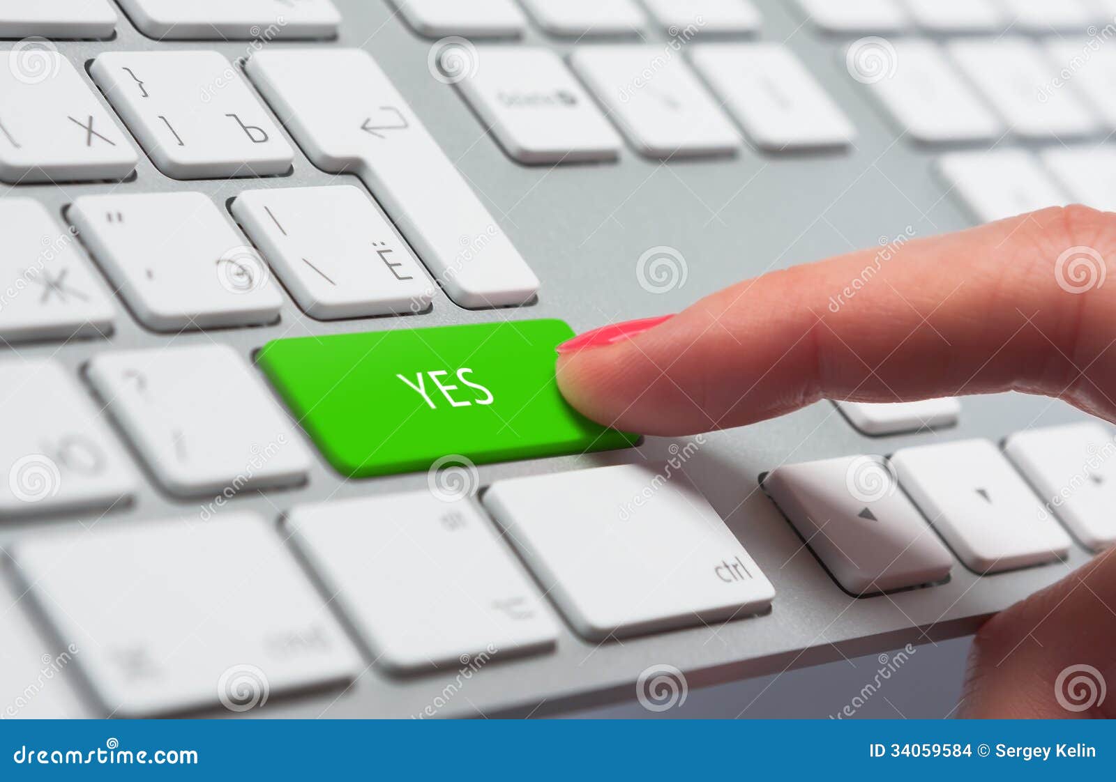 Woman S Finger Pressing Keyboard Button Stock Photo - Image of shot ...
