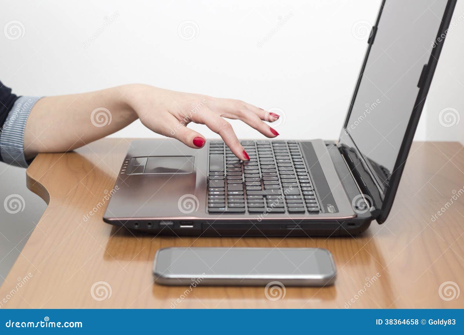 Woman S Finger Touching a Keyboard Stock Photo - Image of laptop, board ...