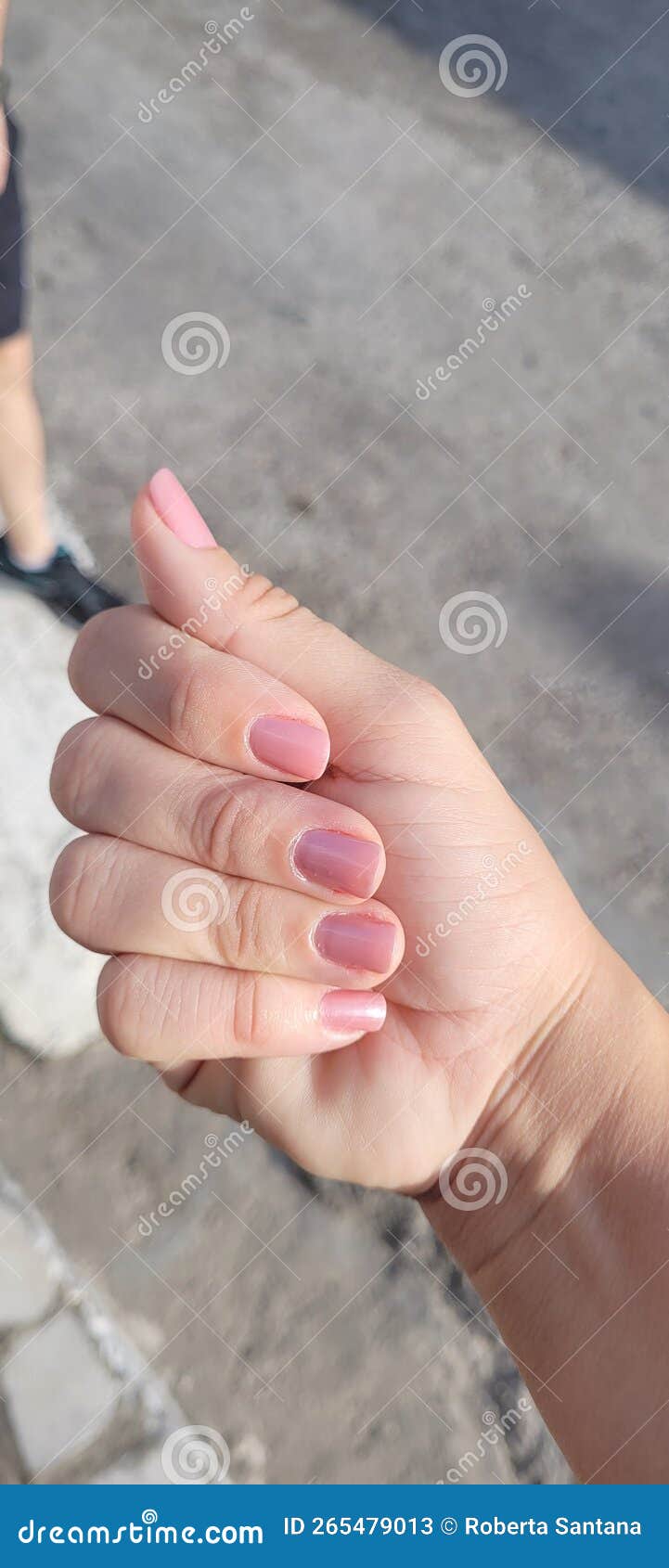 A Woman S Fingernails Painted Pink Stock Image - Image of manicure ...