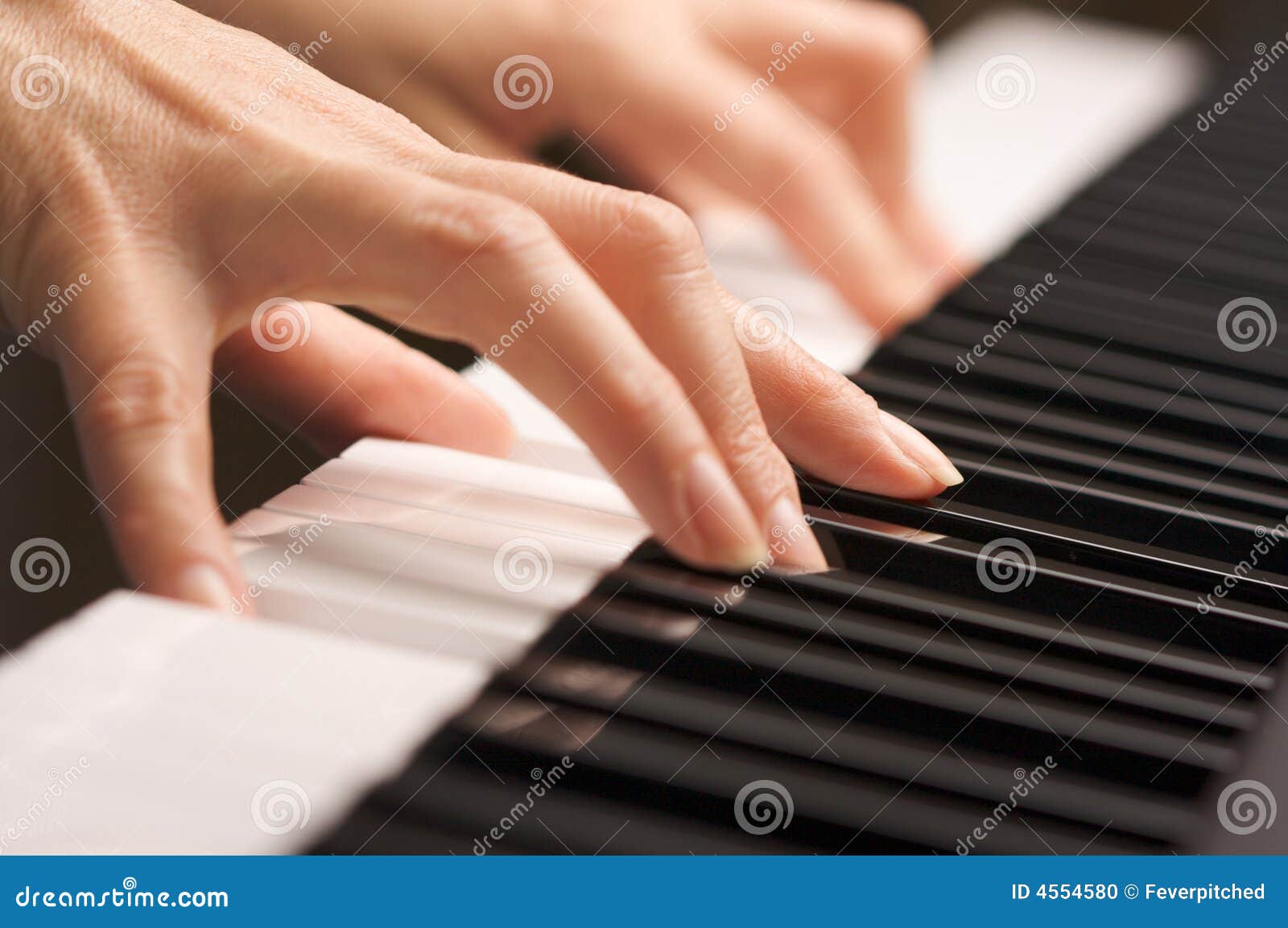 Woman S Fingers on Digital Piano Keys Stock Photo - Image of lesson ...