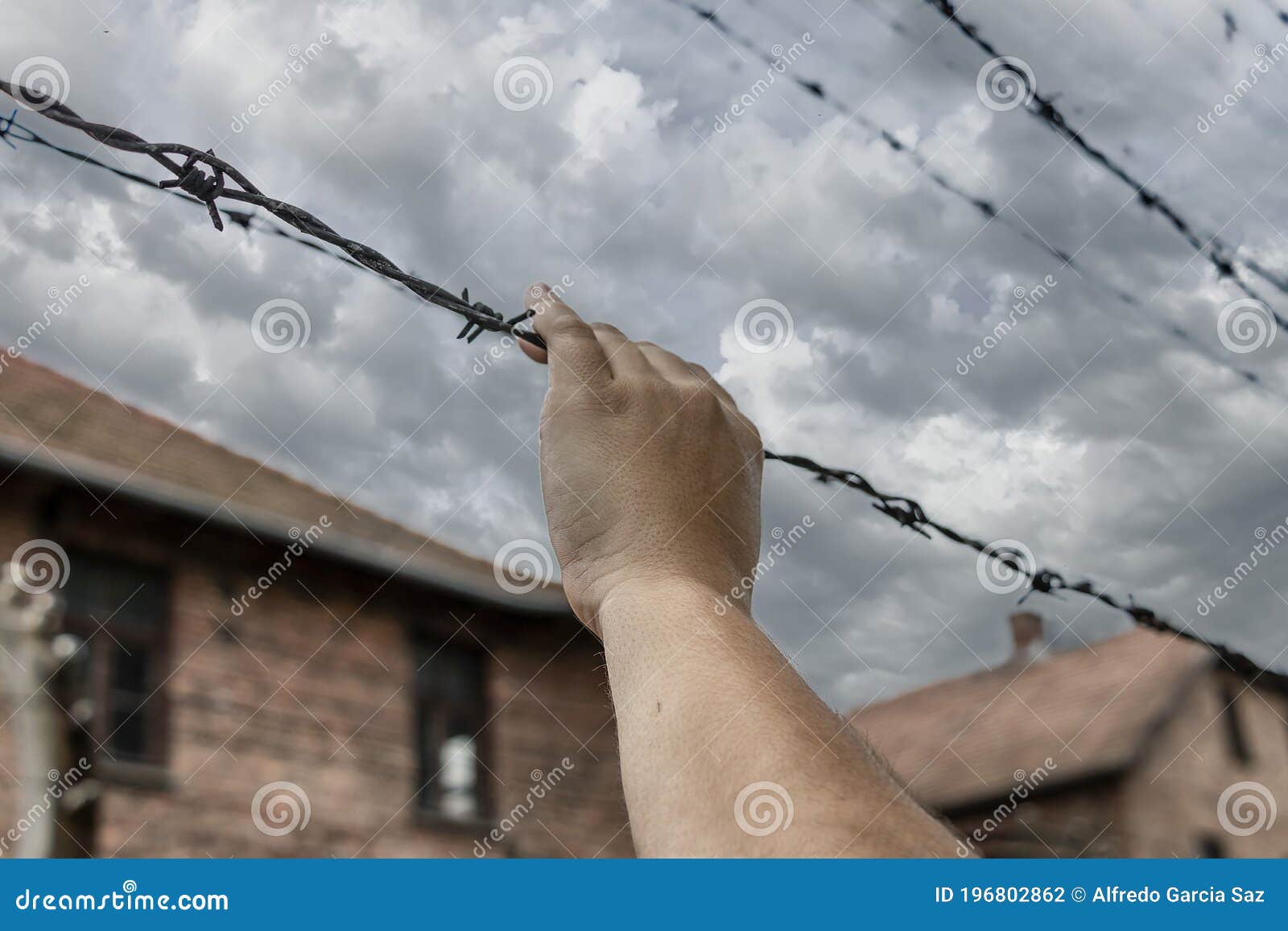 Hand Grasping A Metal Fence Royalty-Free Stock Photo | CartoonDealer ...