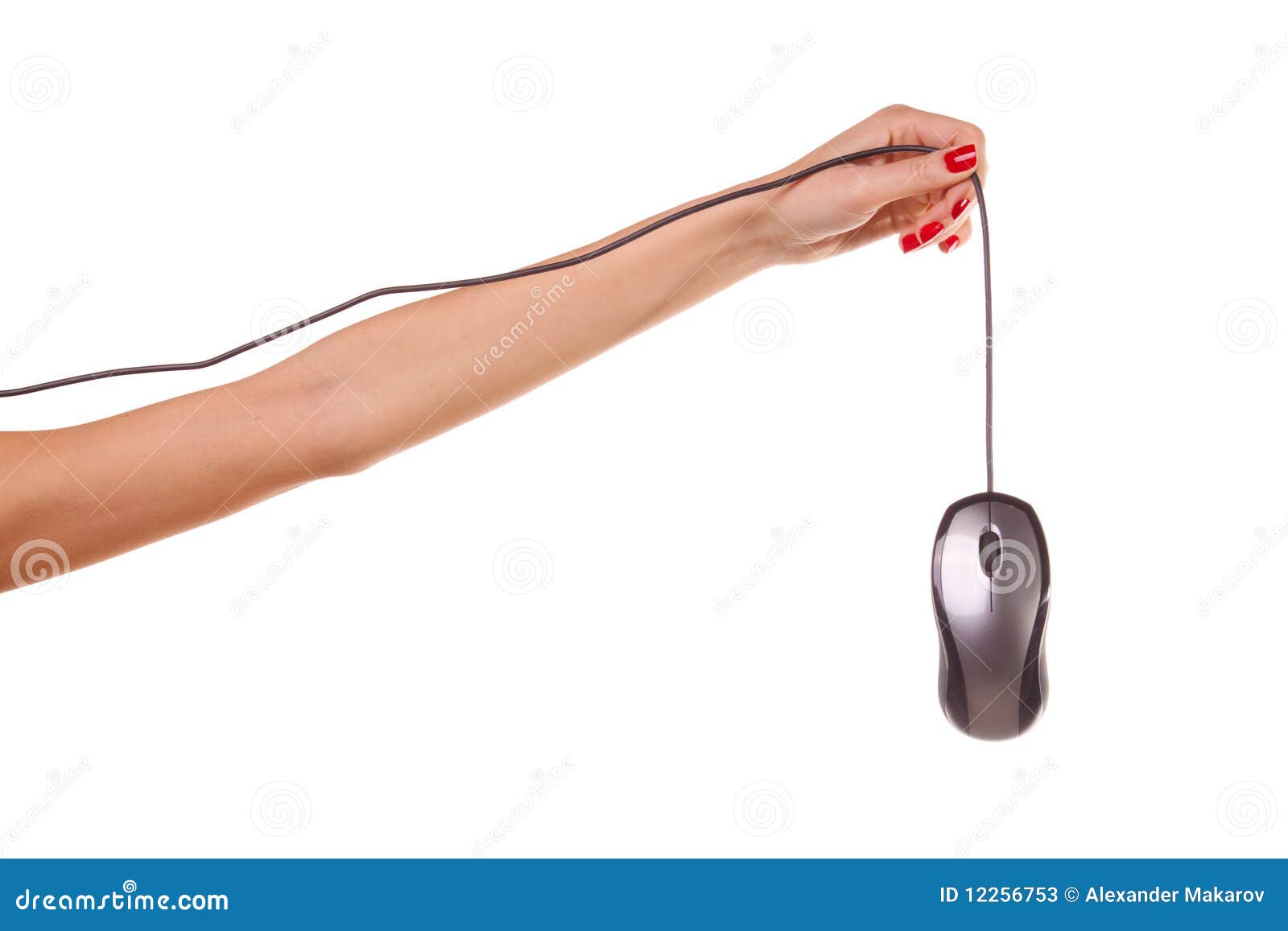 Woman S Hand Holding a Computer Mouse Stock Image - Image of click ...