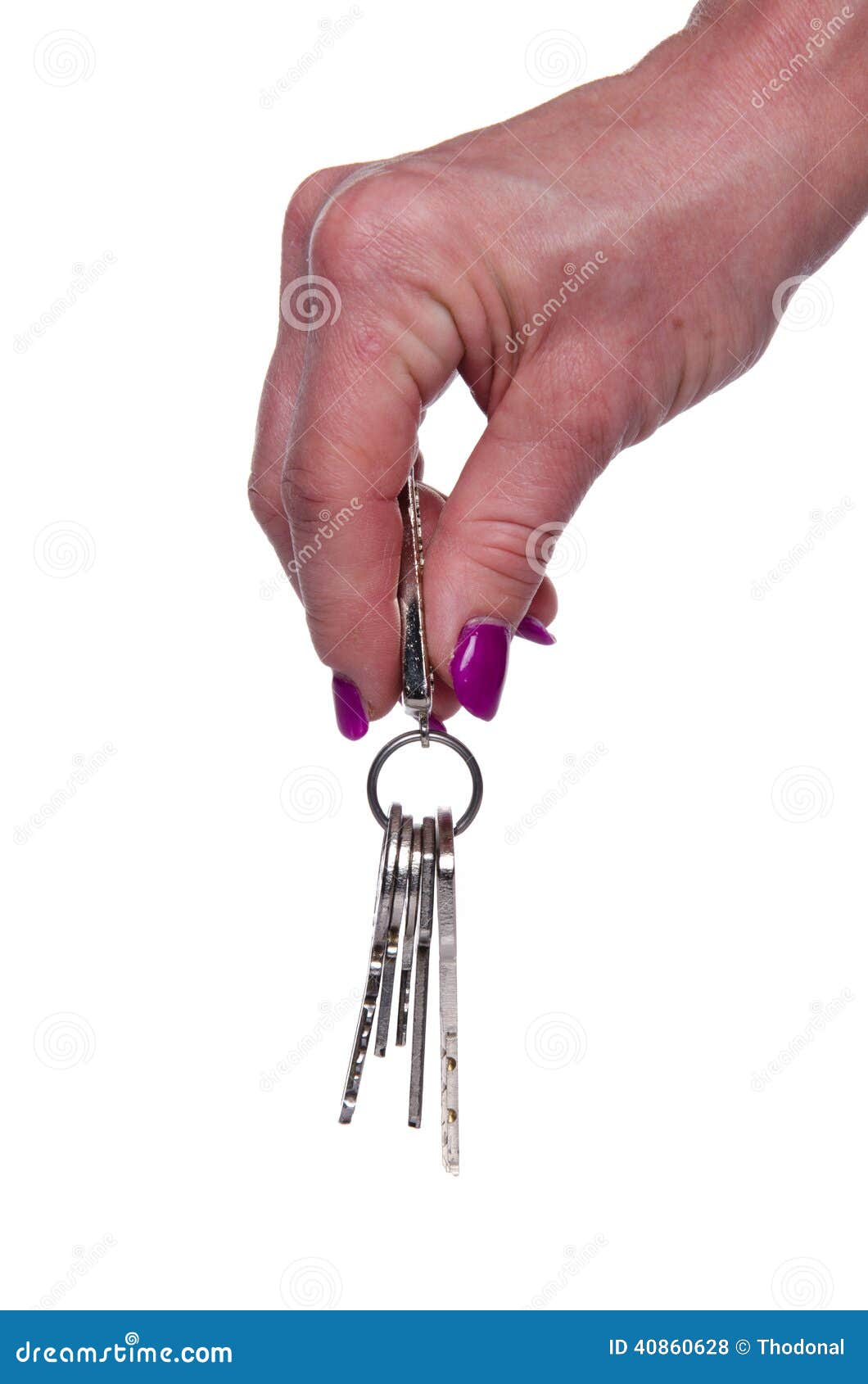 Woman s hand holding keys stock photo. Image of locker - 40860628