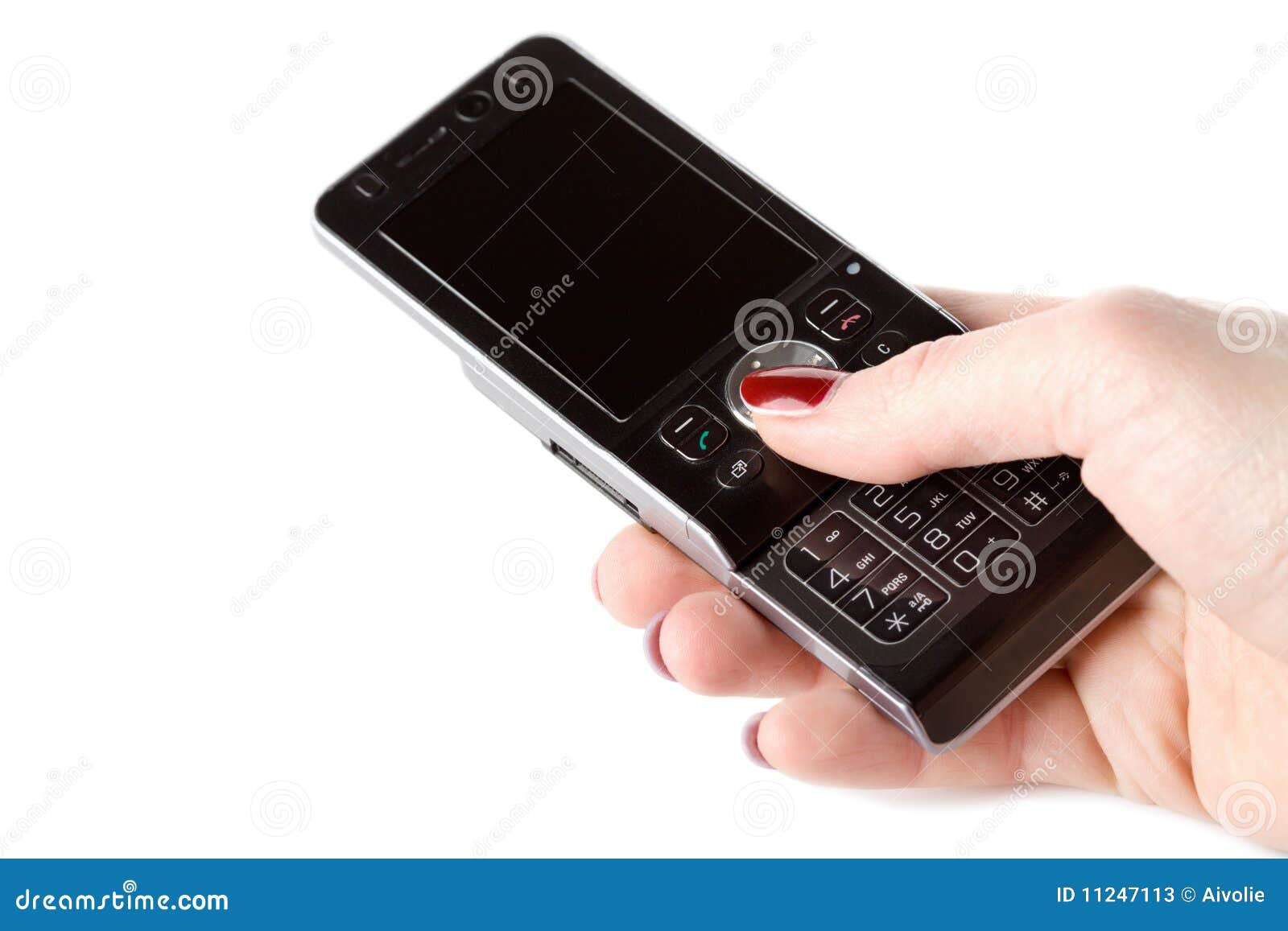 Woman S Hand Holding Mobile Phone Stock Image - Image of macro ...