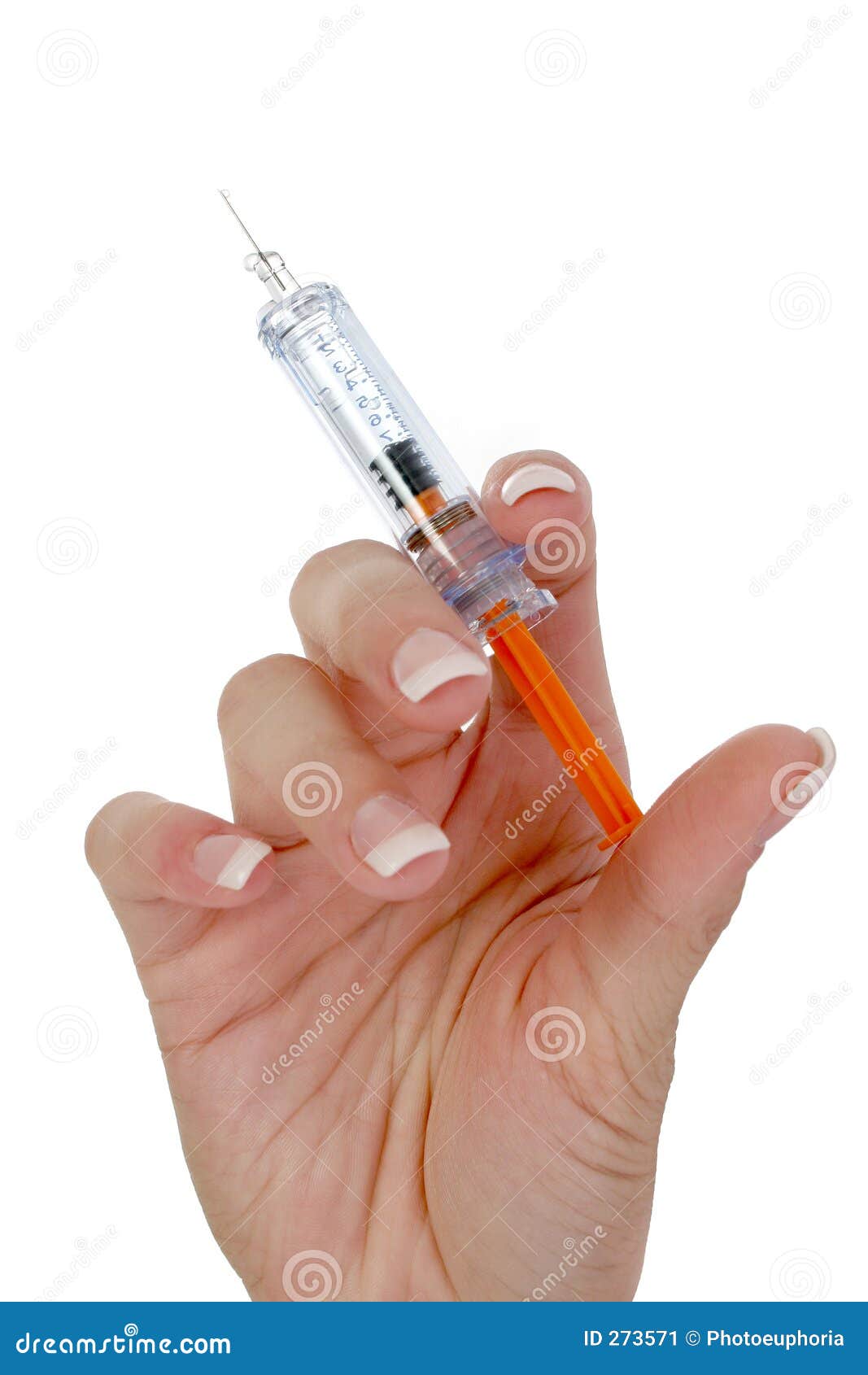 Woman S Hand Holding Syringe Stock Image - Image of medication, liquid ...