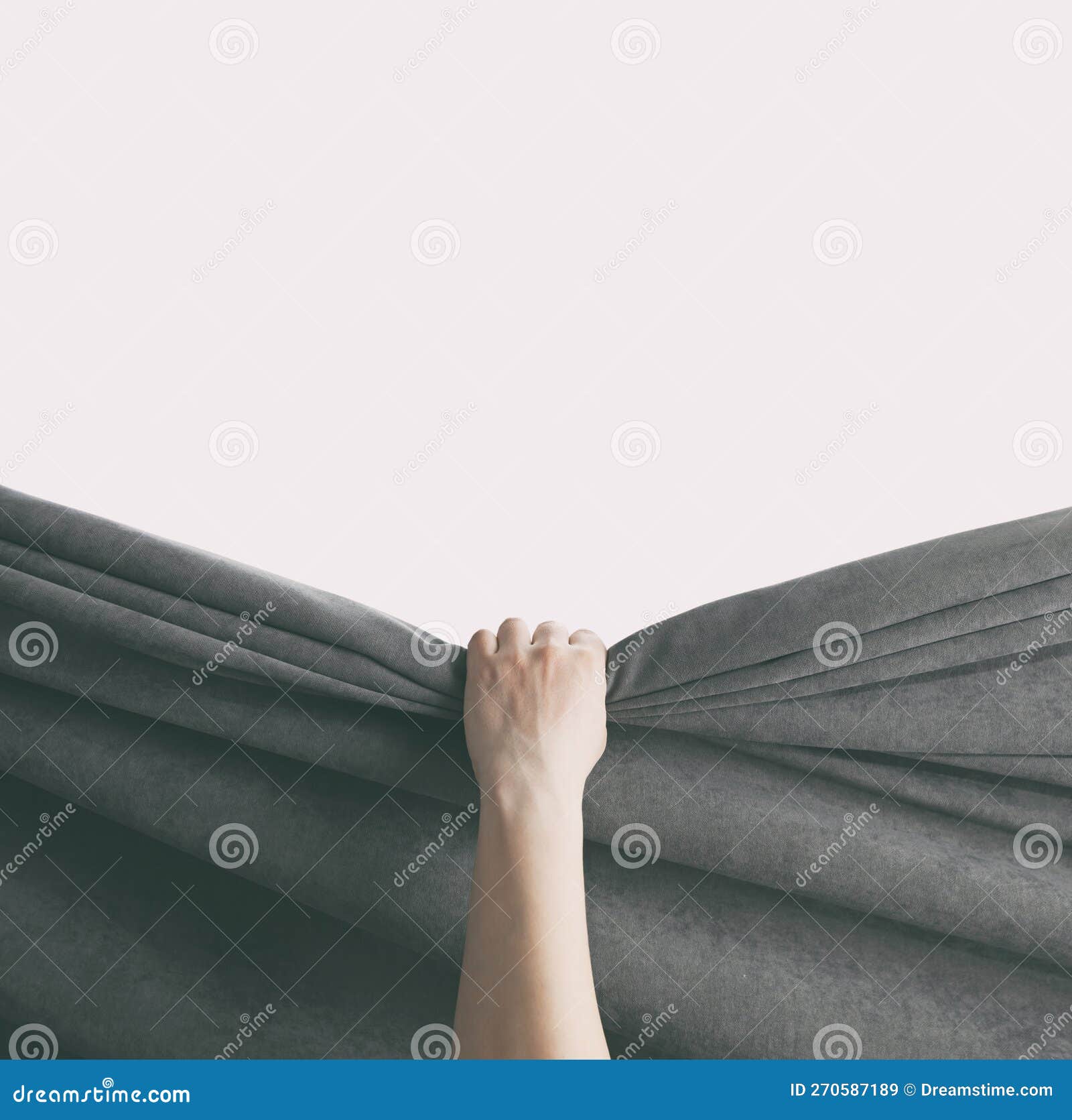 Hand open gray curtain stock image. Image of classical - 270587189