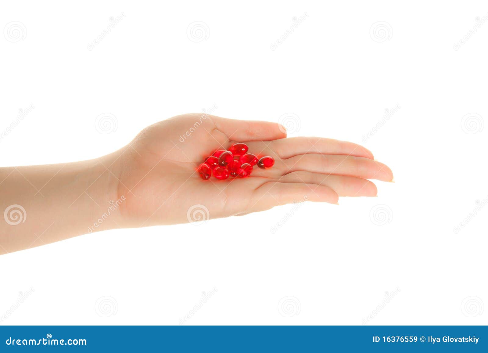 Woman S Hand with Red Pills Stock Image - Image of lifestyle, illness ...
