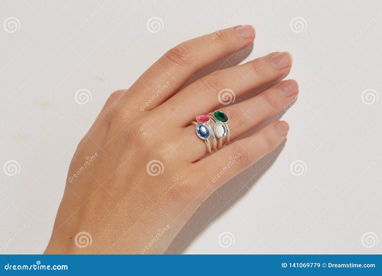 A Woman`s Hand with a Ring. Stock Image - Image of hand, background ...
