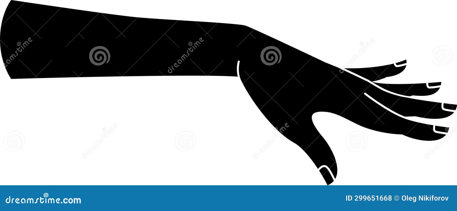 Woman S Hand Silhouette Vector Illustration. Elegant Hand Design ...