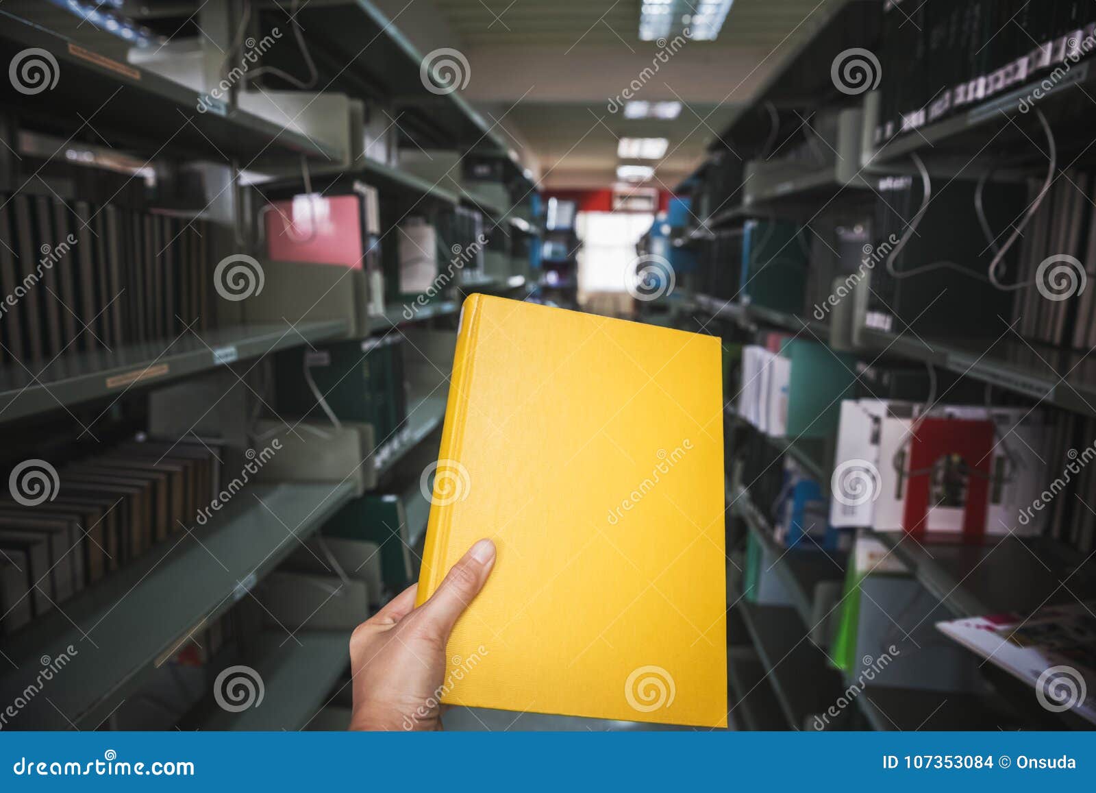 Woman`s Hand Taking Book from Shelf Stock Photo - Image of research ...