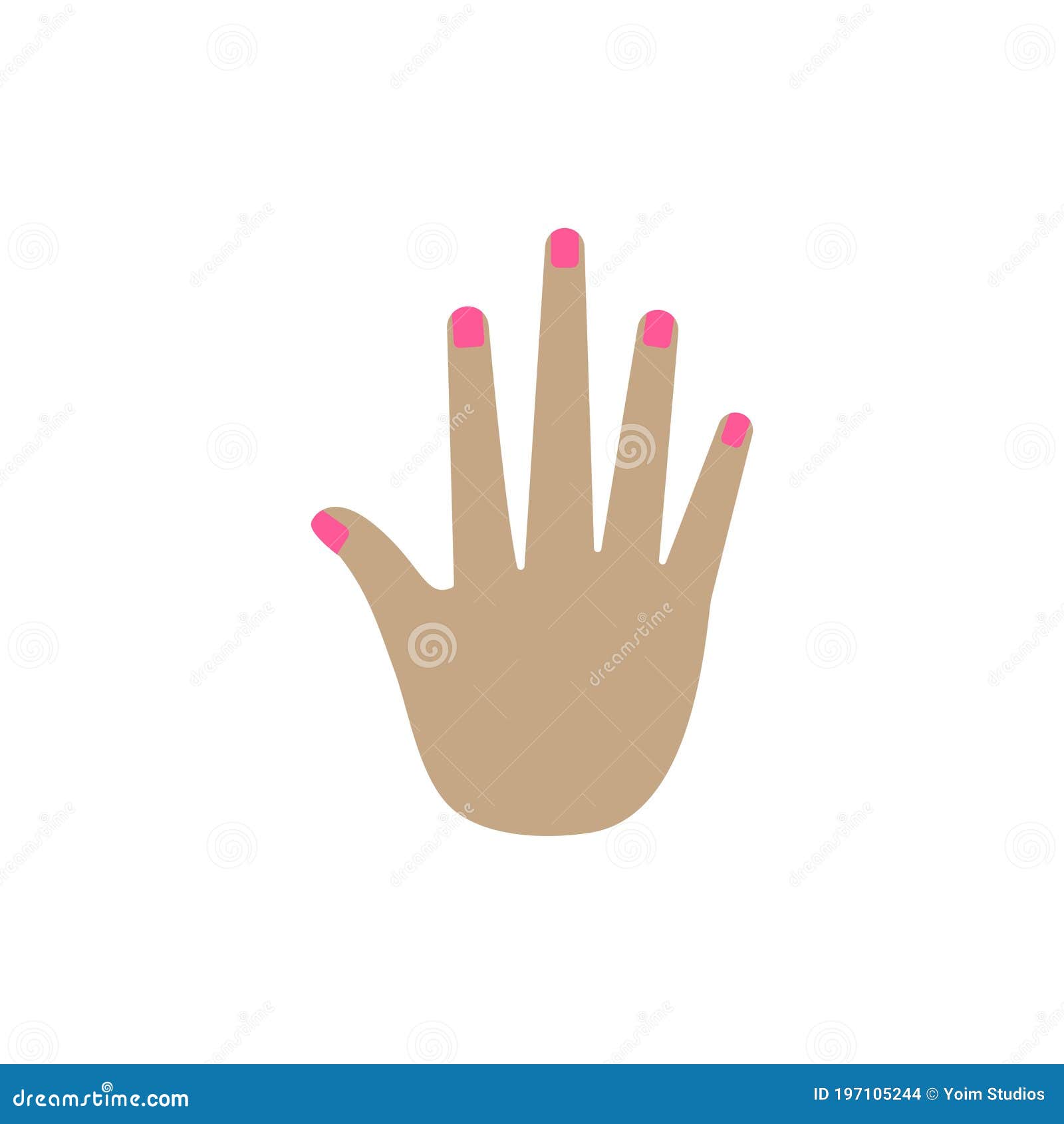 Woman`s Hand Vector Design Template Illustration Stock Vector ...