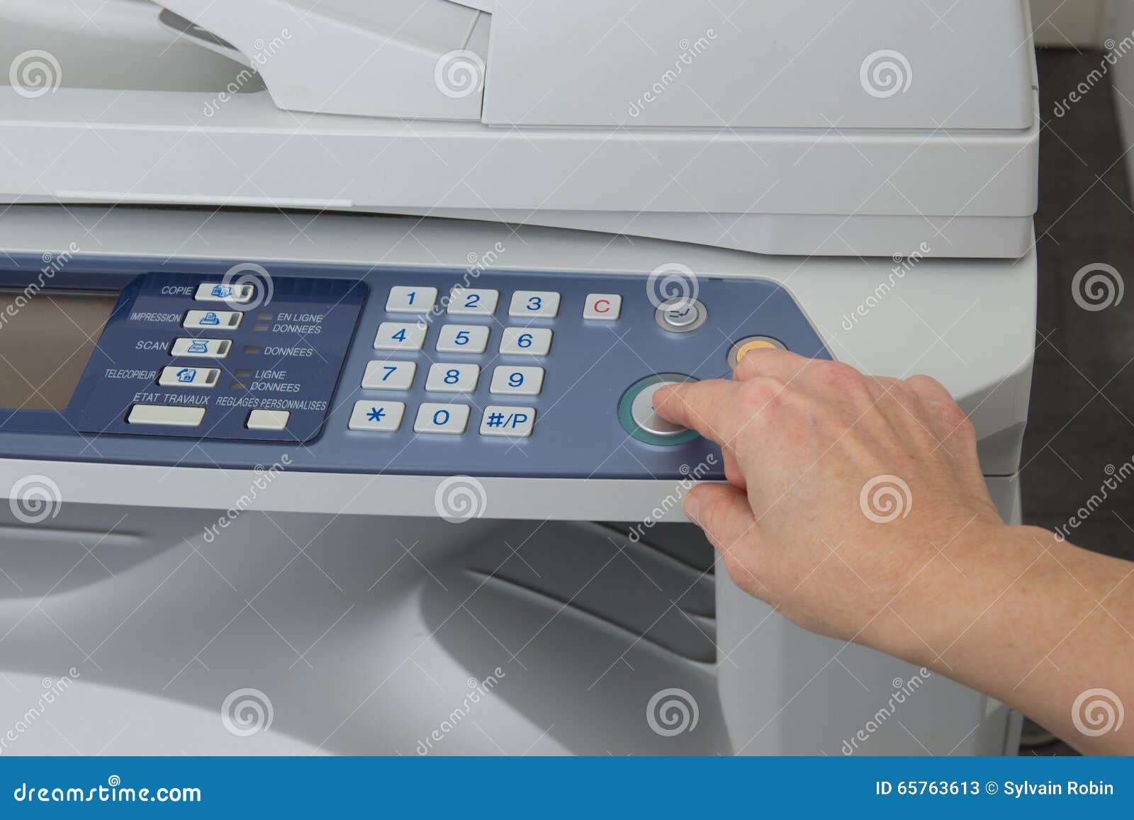 Woman S Hand with Working Copier Isolated Stock Image - Image of worker ...