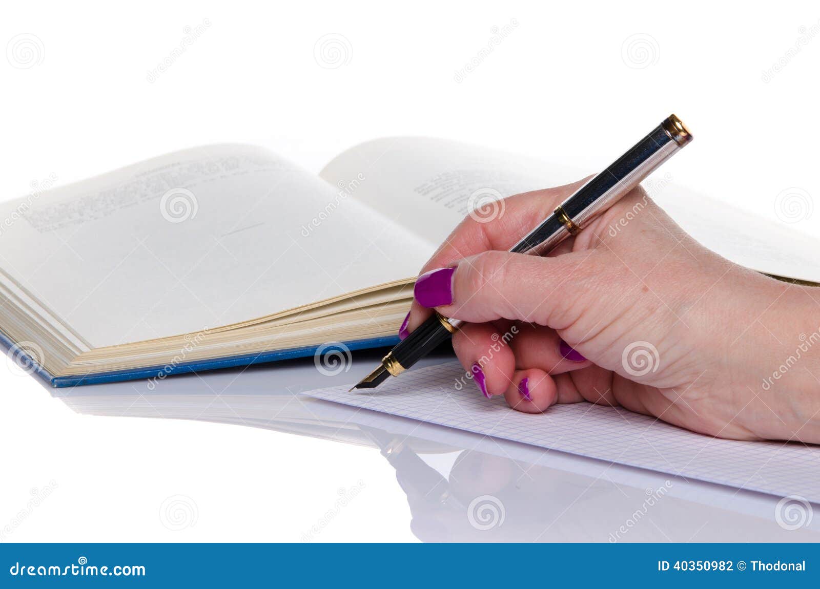 Woman S Hand Writing on Paper Stock Photo - Image of document, human ...