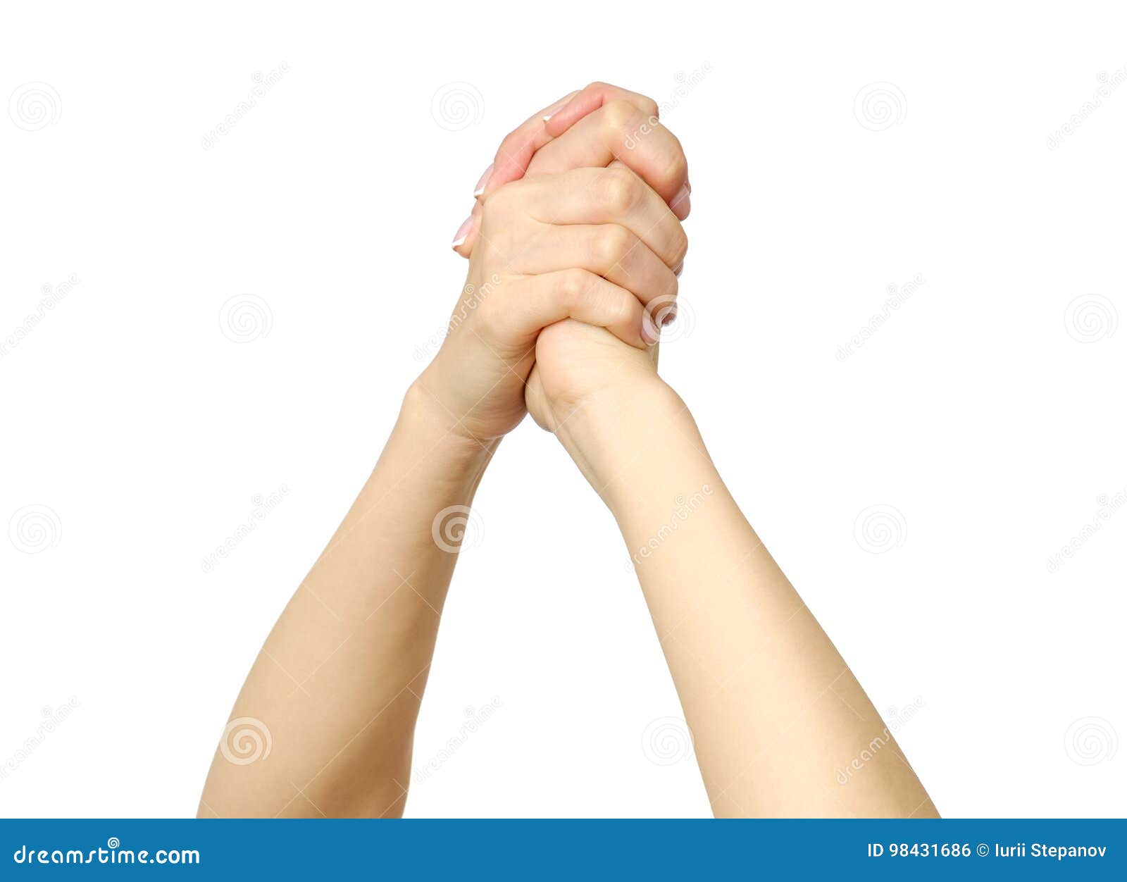 Woman`s Hands Celebrating Isolated Stock Photo - Image of fingers ...