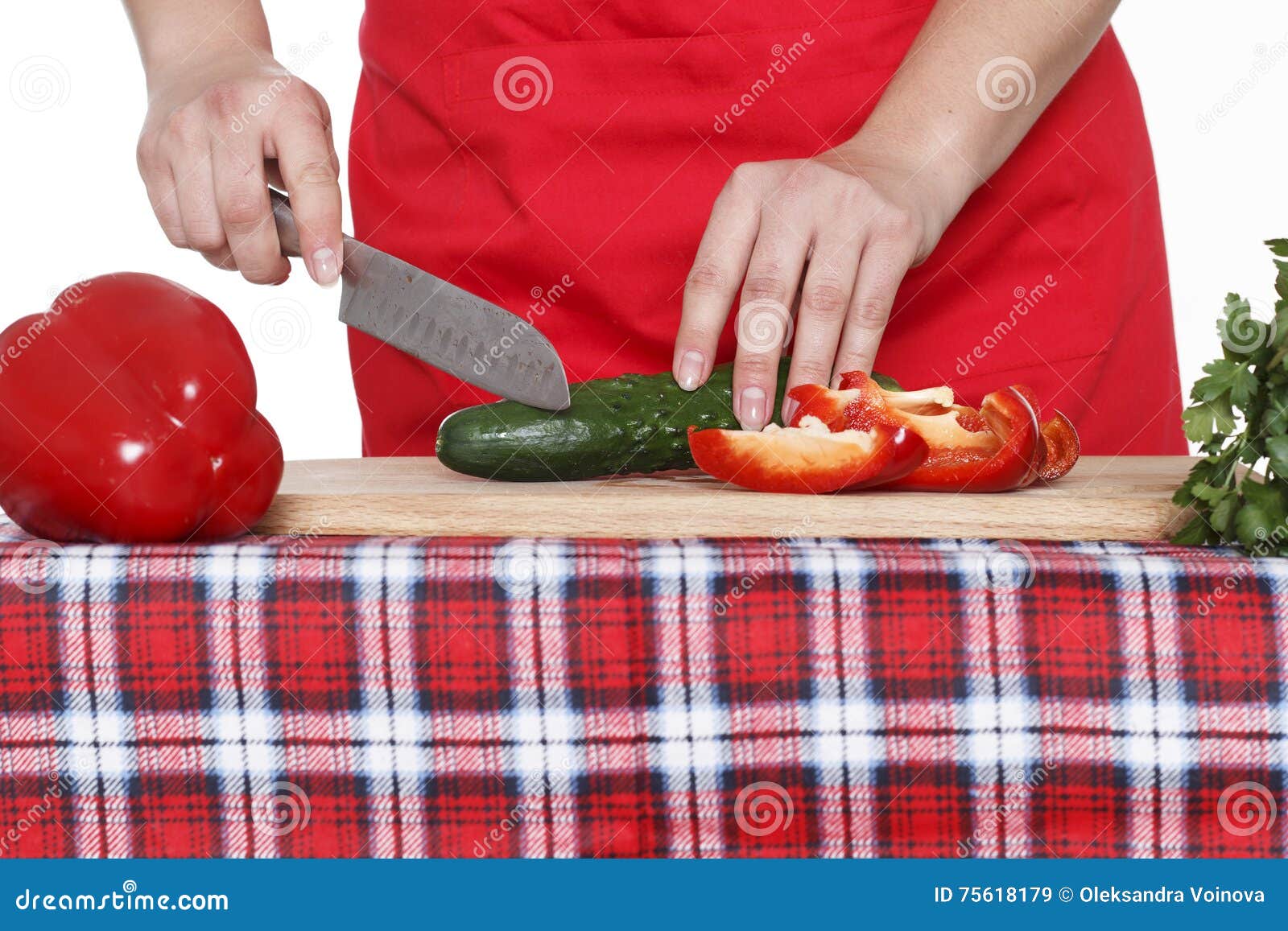 Woman S Hands Cutting Vegetables Stock Image - Image of food, cutting ...