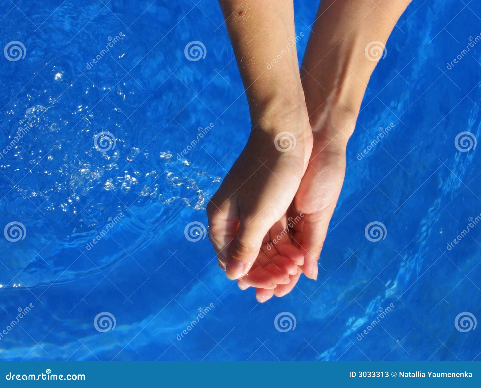 Woman S Hands with Fresh Water Stock Image - Image of activity, pool ...