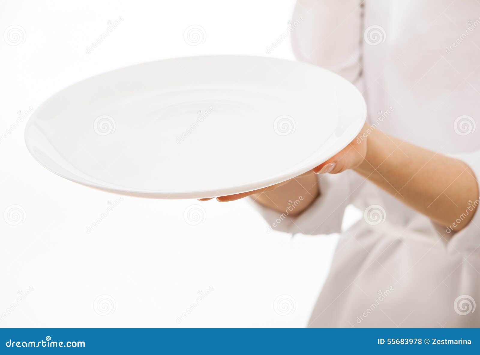 Woman S Hands Holding an Empty Plate Stock Photo - Image of hand ...