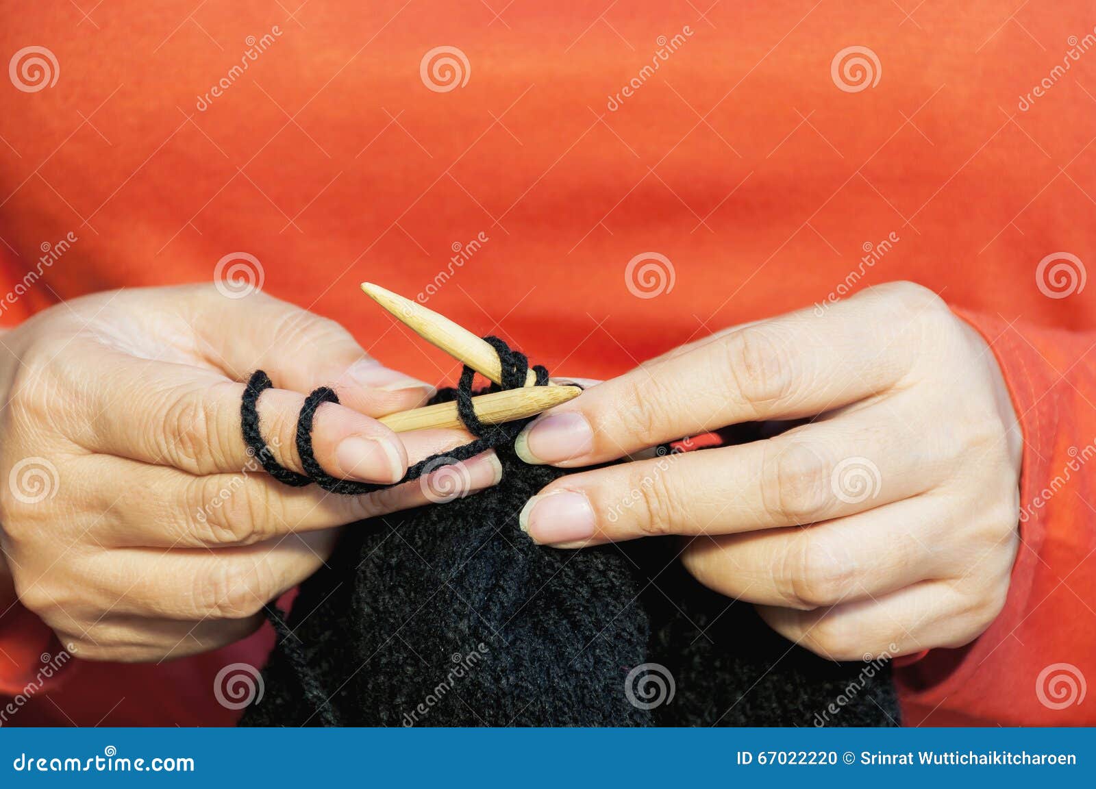 Woman S Hands is Making Hat Knitting Stock Photo - Image of woman ...