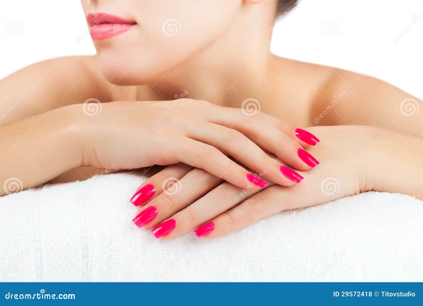 Woman S Hands. Spa Salon. Isolated Stock Photo - Image of sauna, lips ...