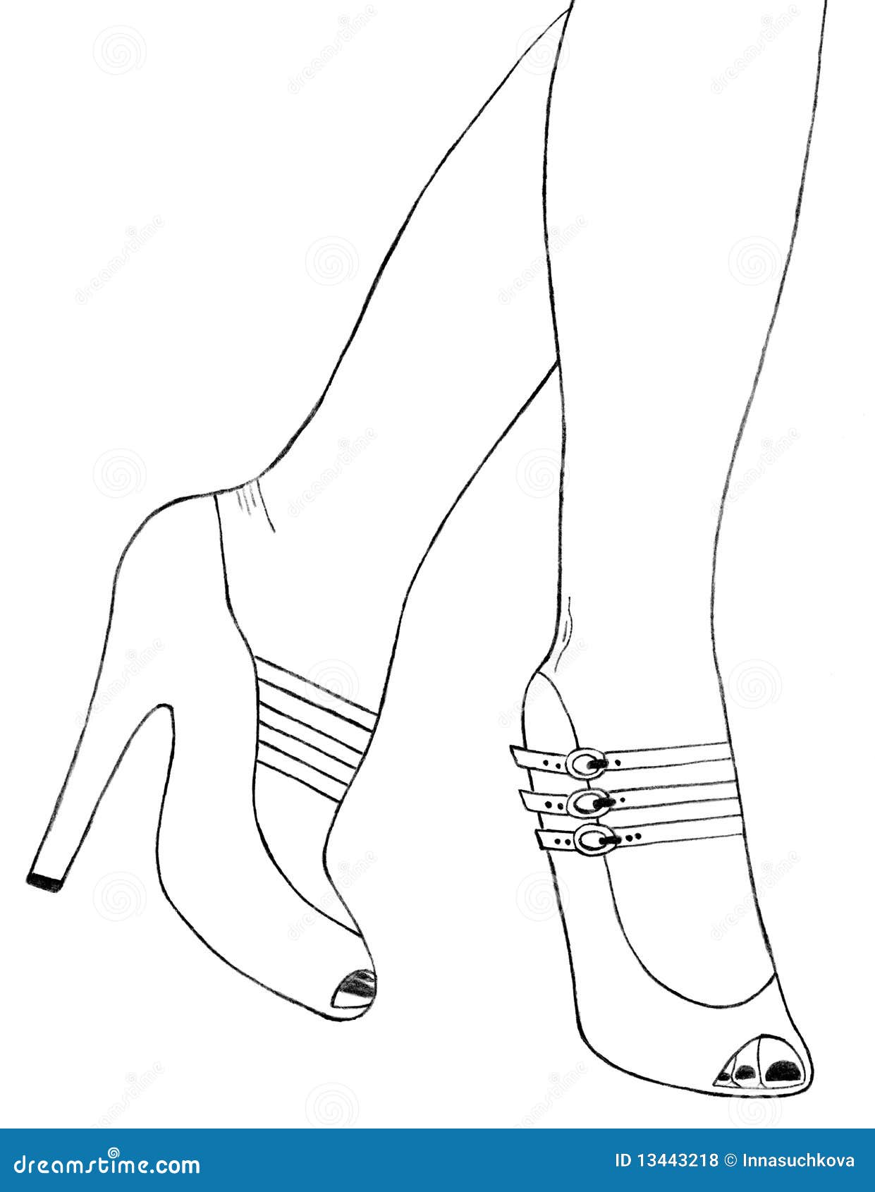 Woman s legs stock illustration. Illustration of long - 13443218