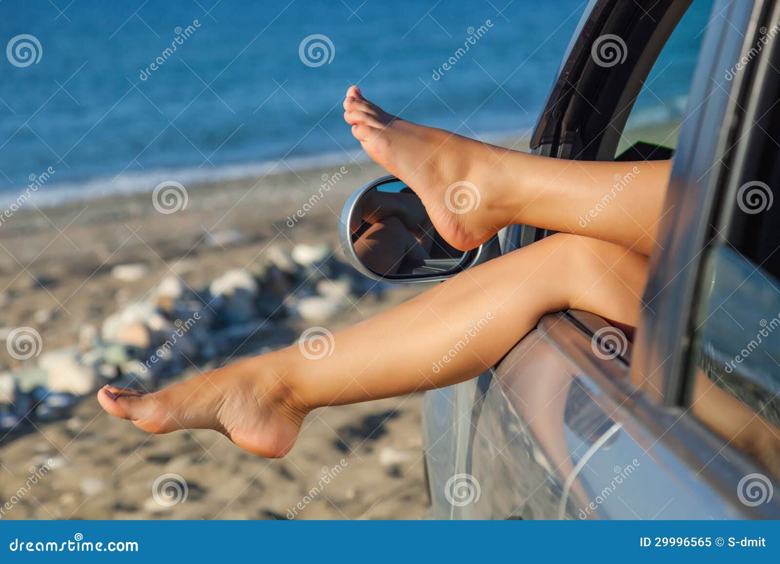 Woman S Legs Dangling Out a Car Window Stock Image - Image of tranquil ...