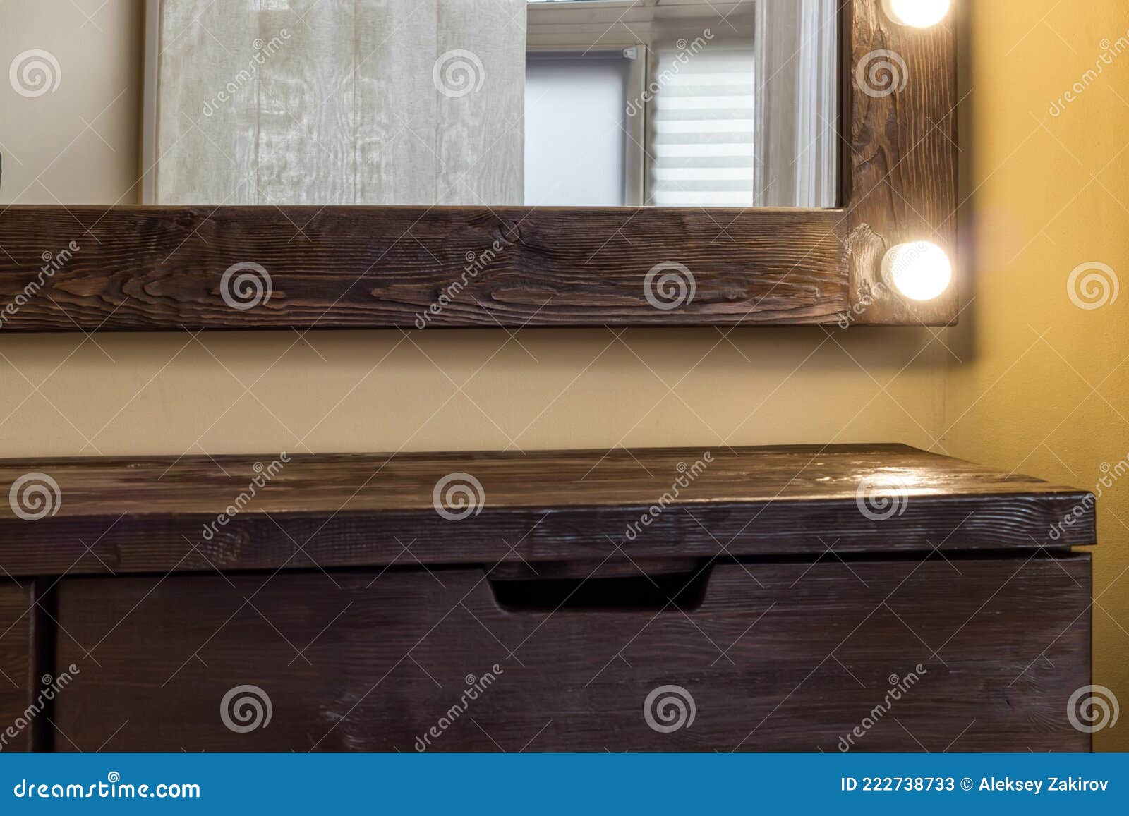 Woman S Makeup Place with Mirror and Empty Shelf Stock Image - Image of ...