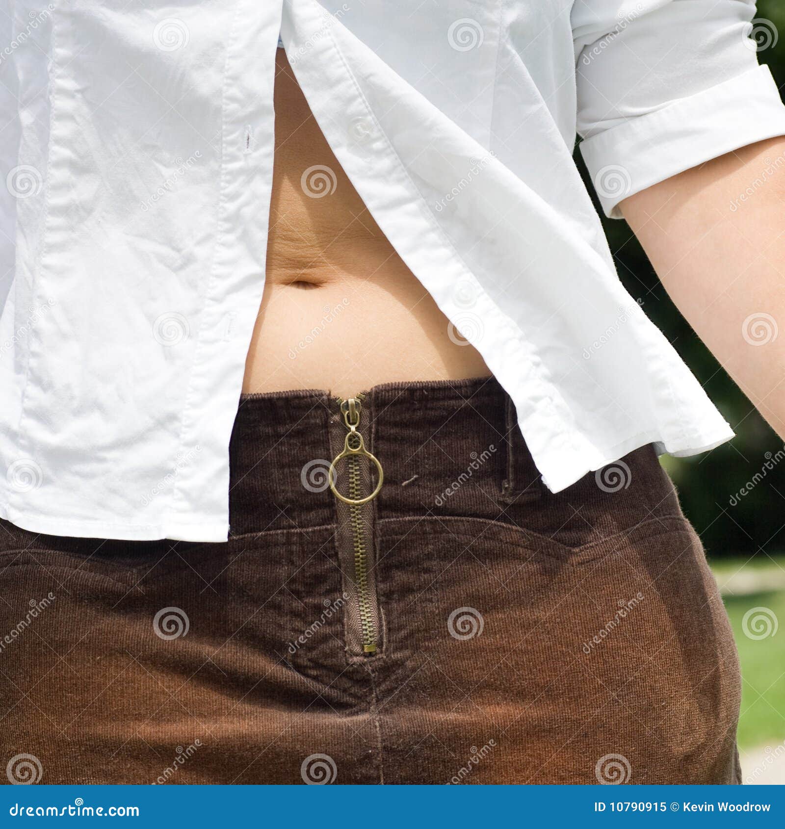 Woman S Mid Section Closeup Stock Image - Image of female, unbuttoned ...