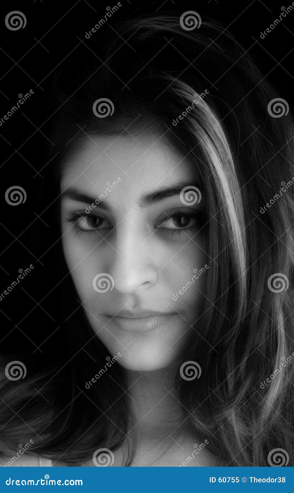 Woman s portrait stock image. Image of portrait, white, attractive - 60755