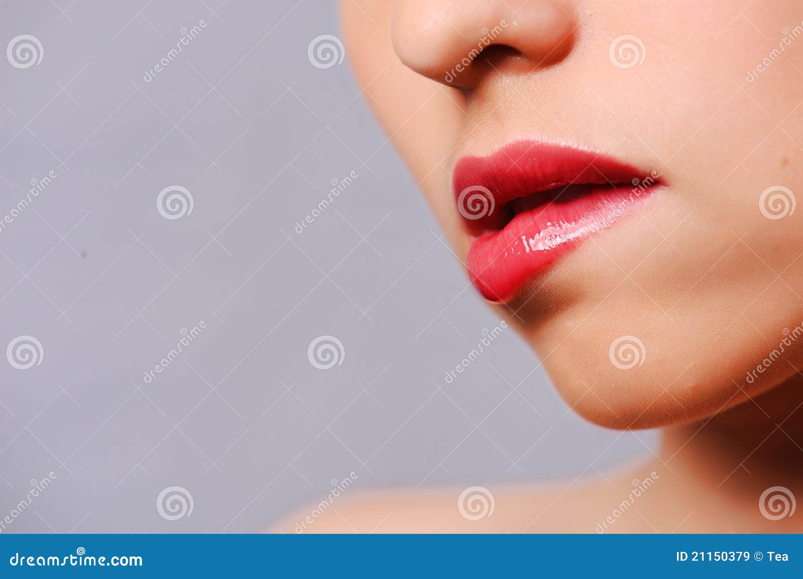 Woman s red lips stock image. Image of femininity, lust - 21150379