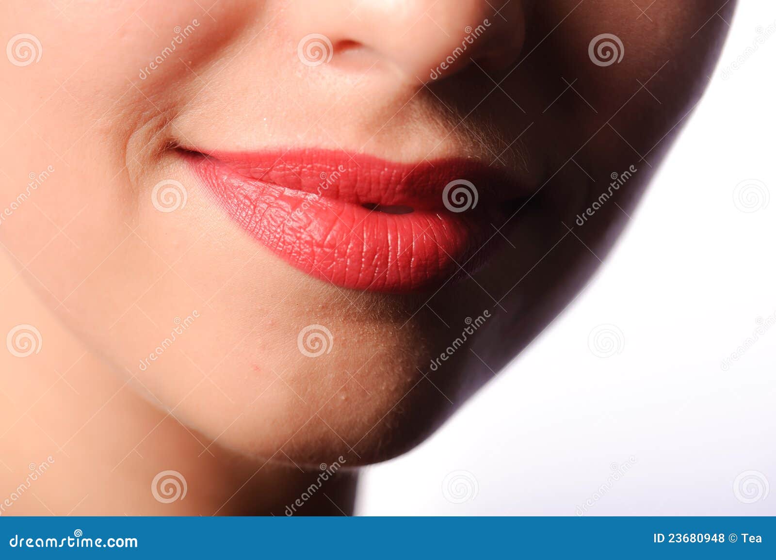 Woman s red lips stock photo. Image of cute, closeup - 23680948